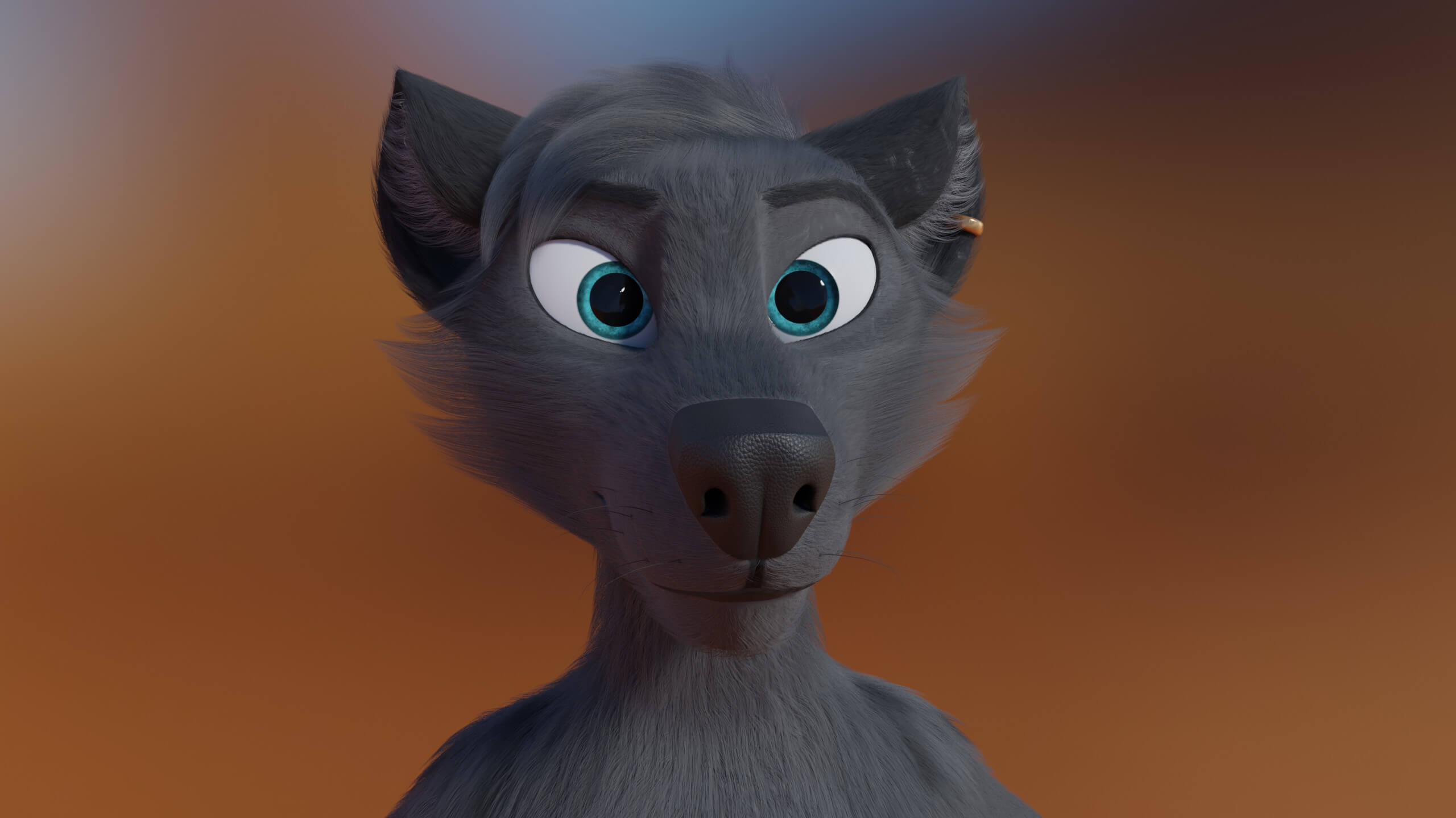 Fenrir Anthro Wolf - 3D Model by CM Studios