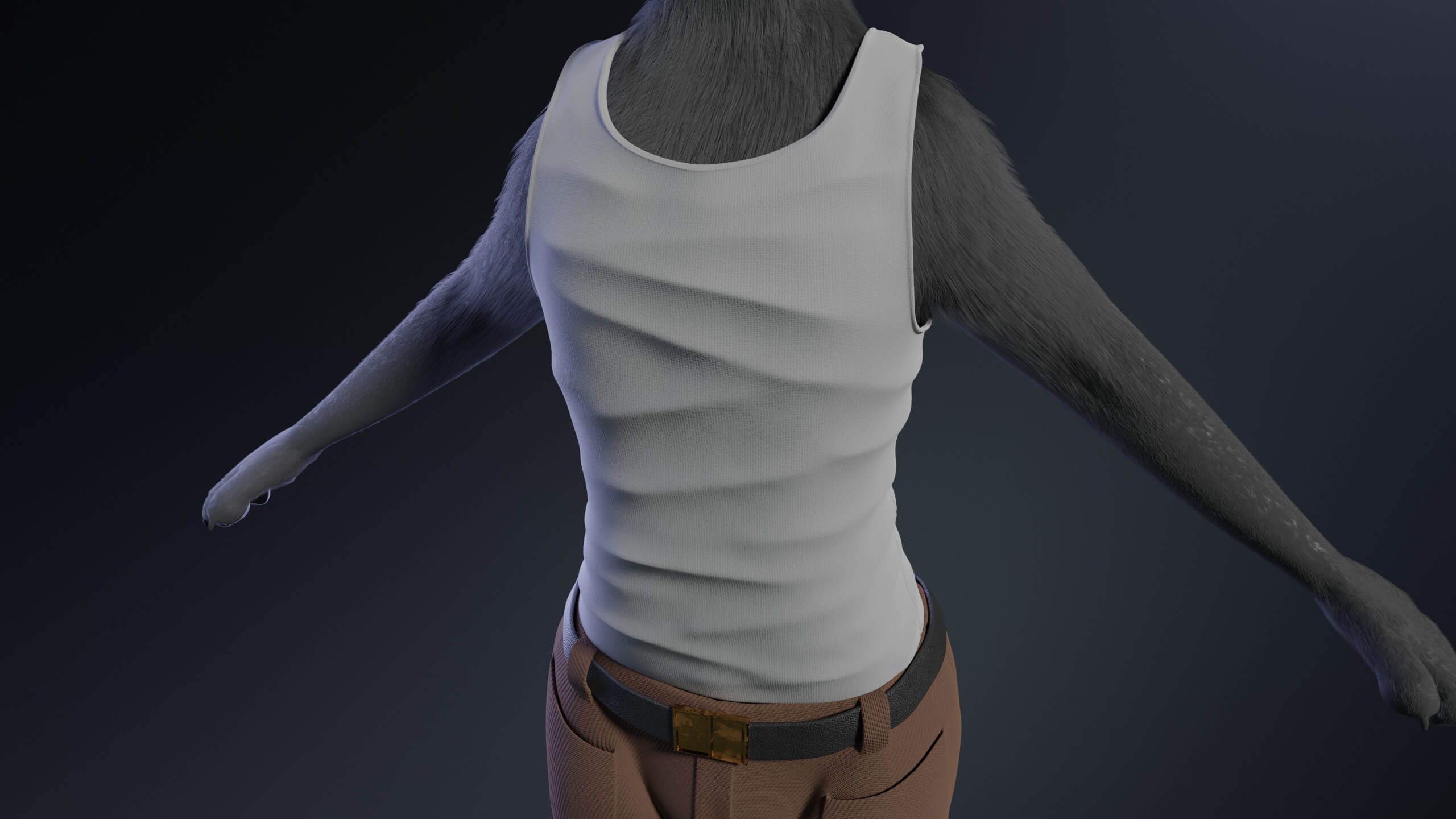 Fenrir Anthro Wolf - 3D Model by CM Studios