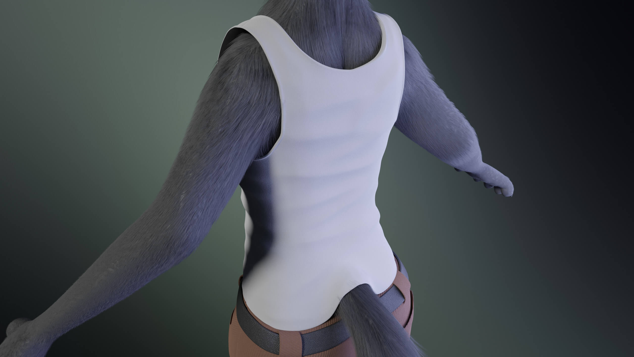 Fenrir Anthro Wolf - 3D Model by CM Studios