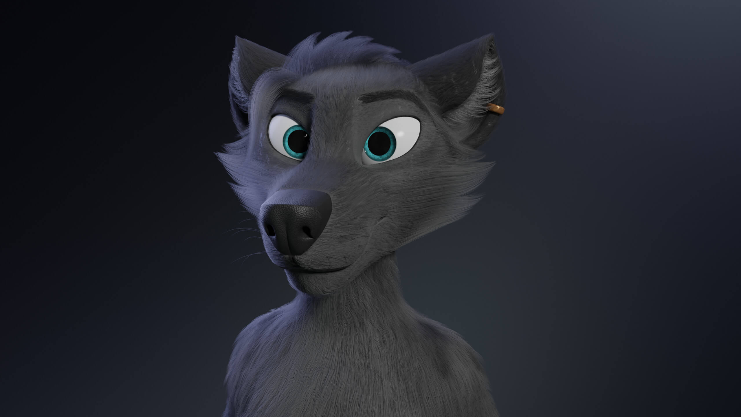 Fenrir Anthro Wolf - 3D Model by CM Studios