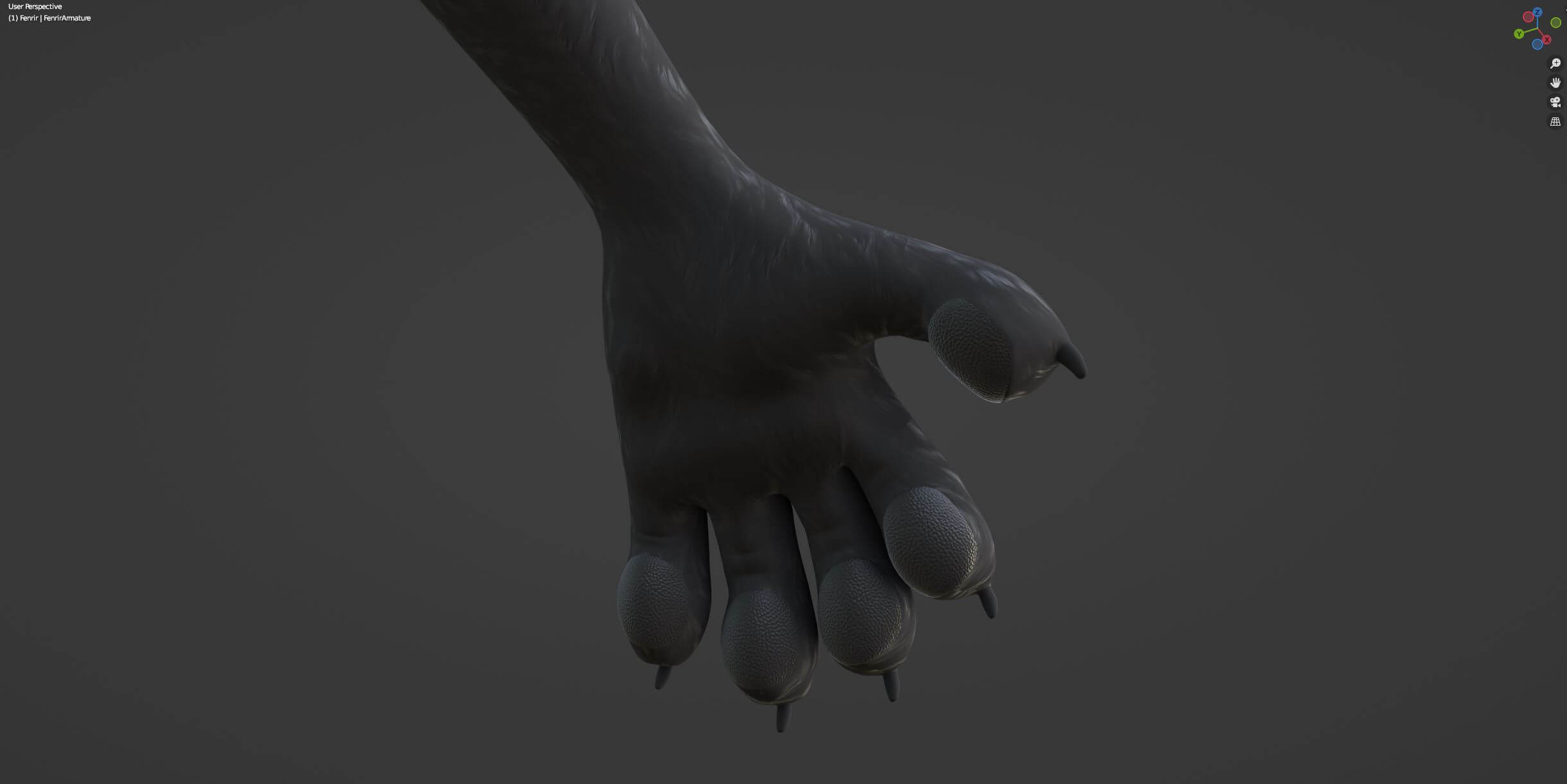 Fenrir Anthro Wolf - 3D Model by CM Studios