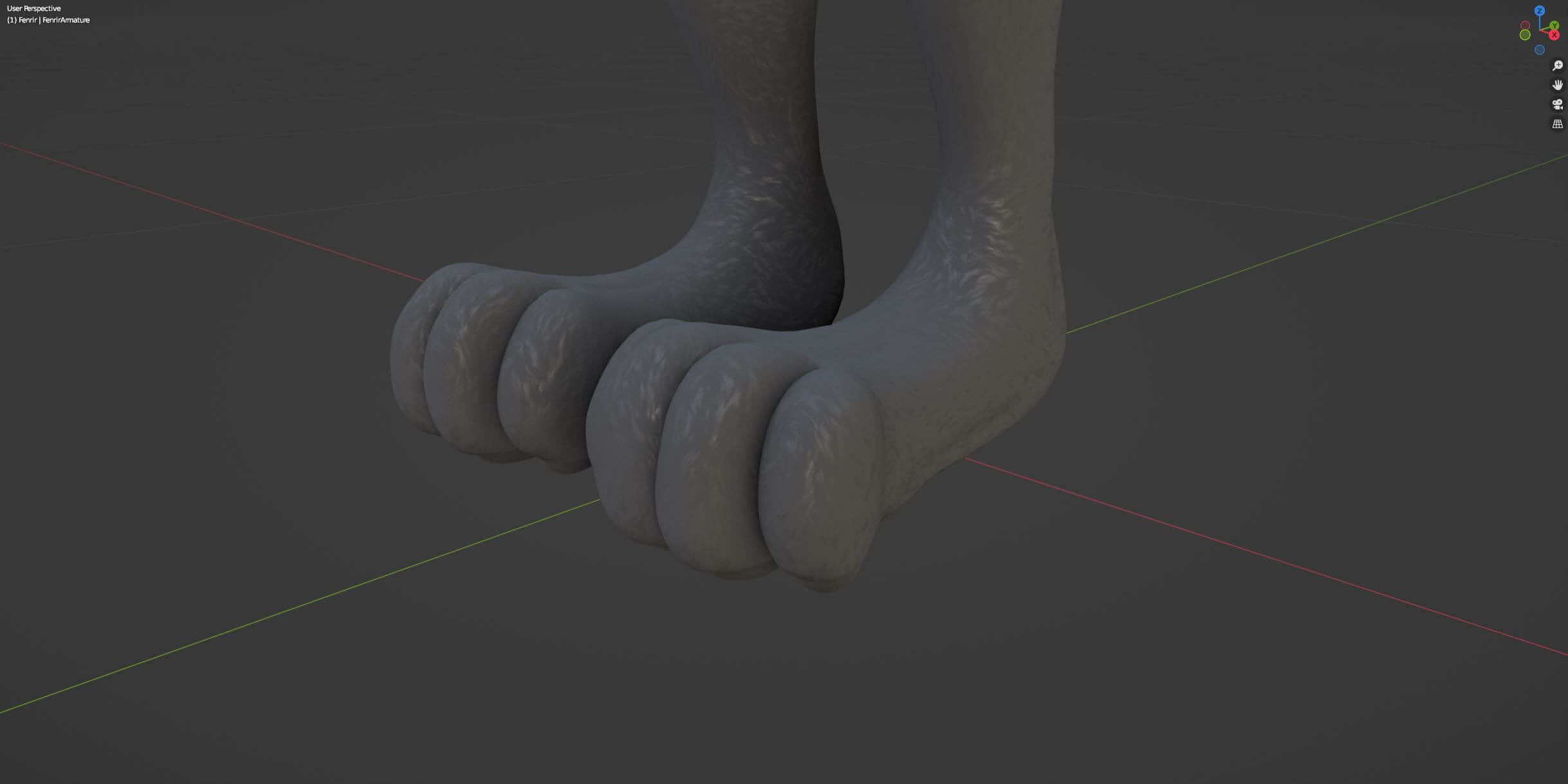 Fenrir Anthro Wolf - 3D Model by CM Studios