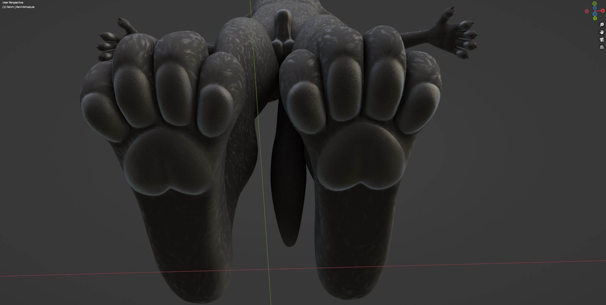 Fenrir Anthro Wolf - 3D Model by CM Studios