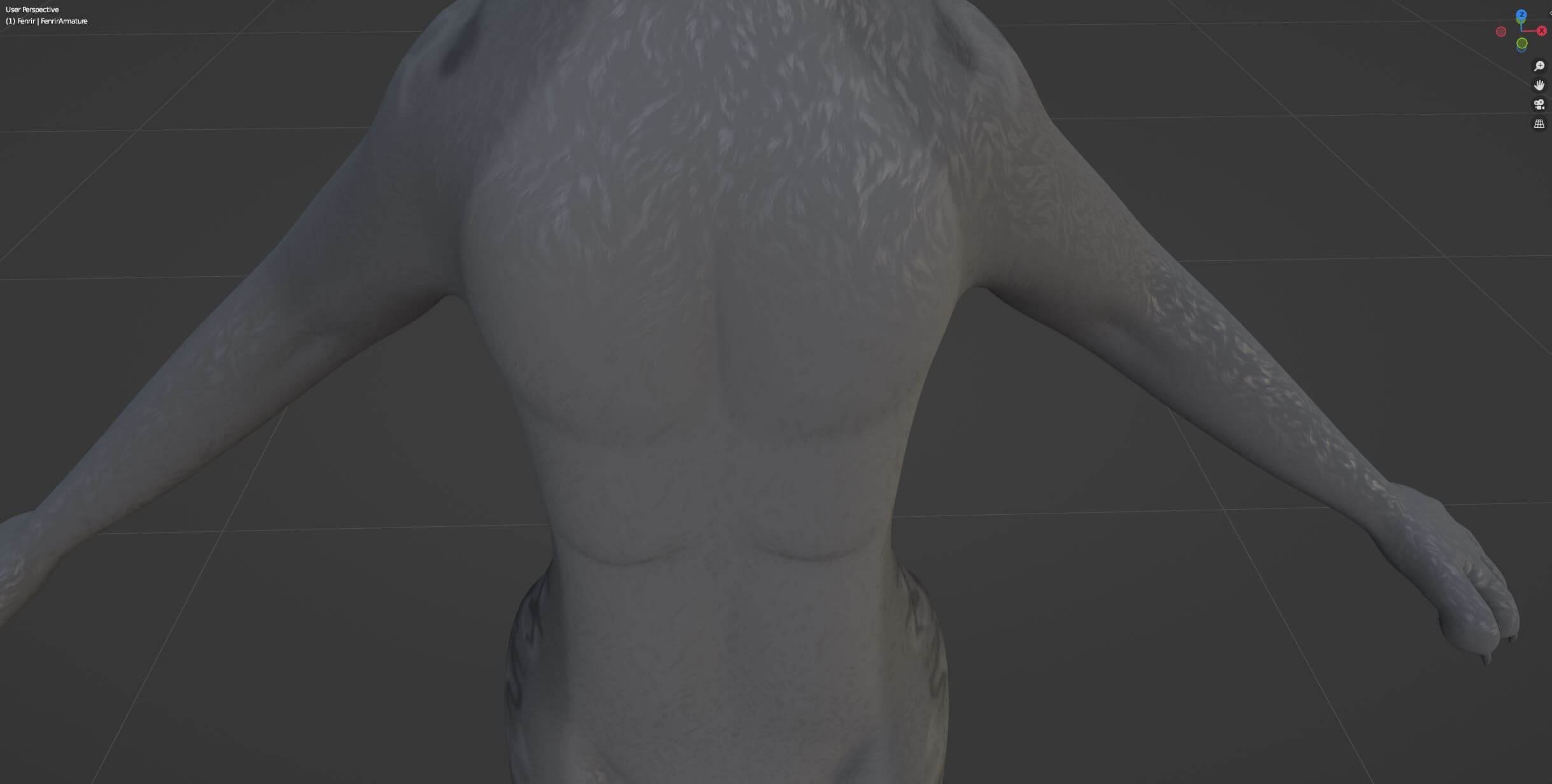 Fenrir Anthro Wolf - 3D Model by CM Studios