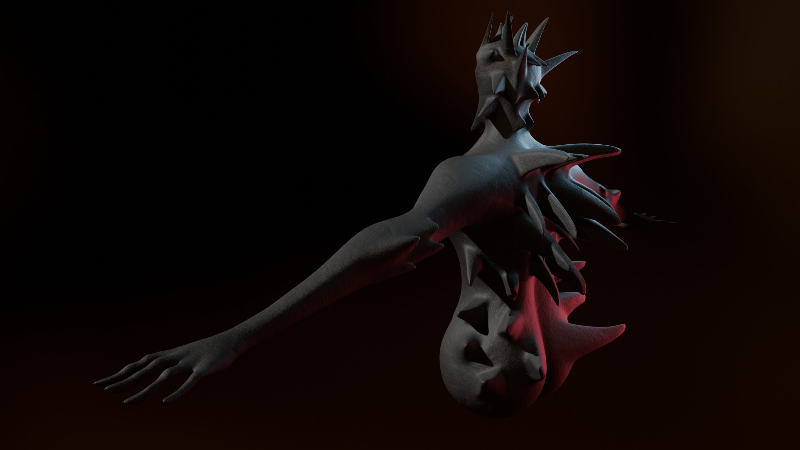 Giant Cursed Slender Entity - 3D Model by CM Studios