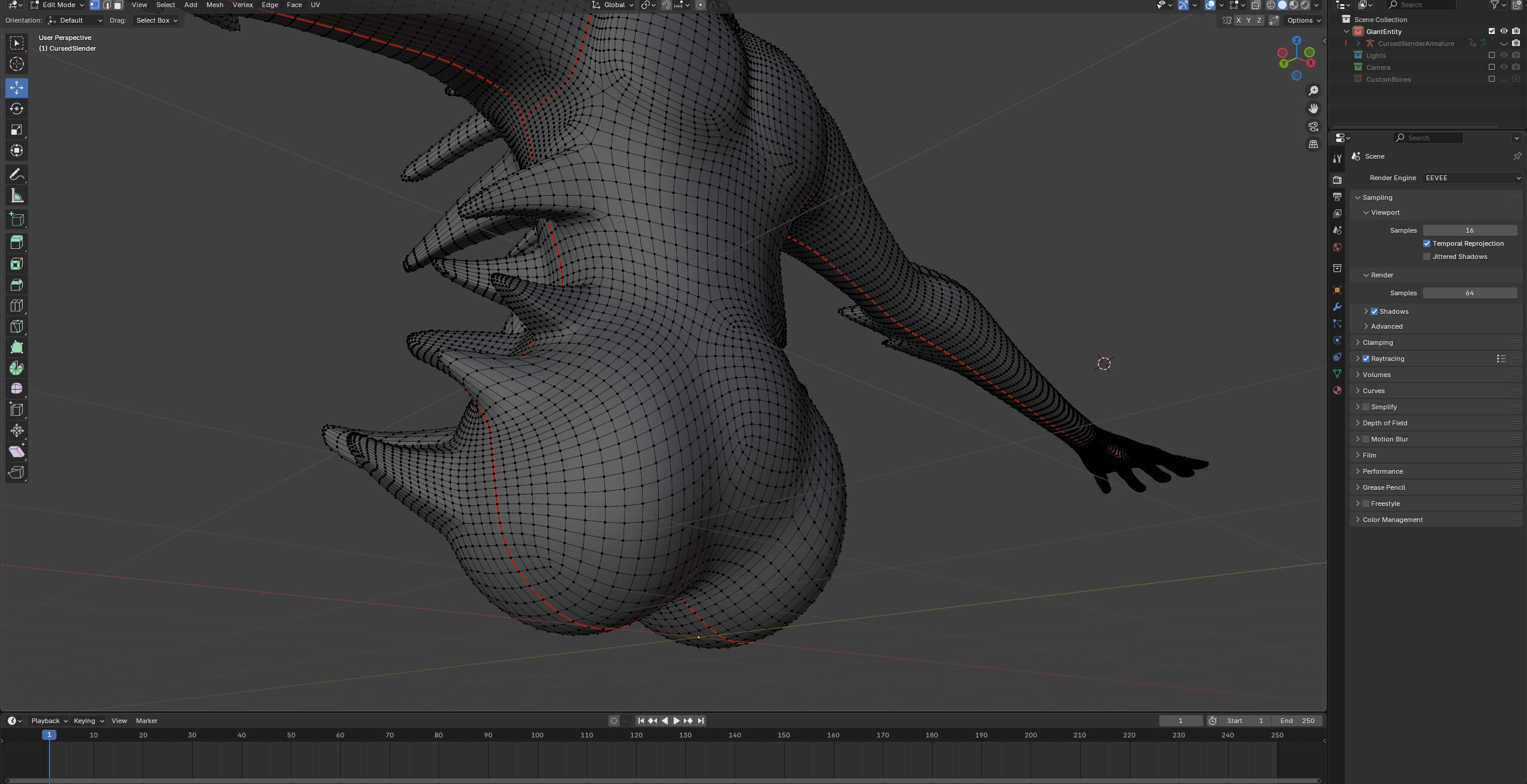 Giant Cursed Slender Entity - 3D Model by CM Studios