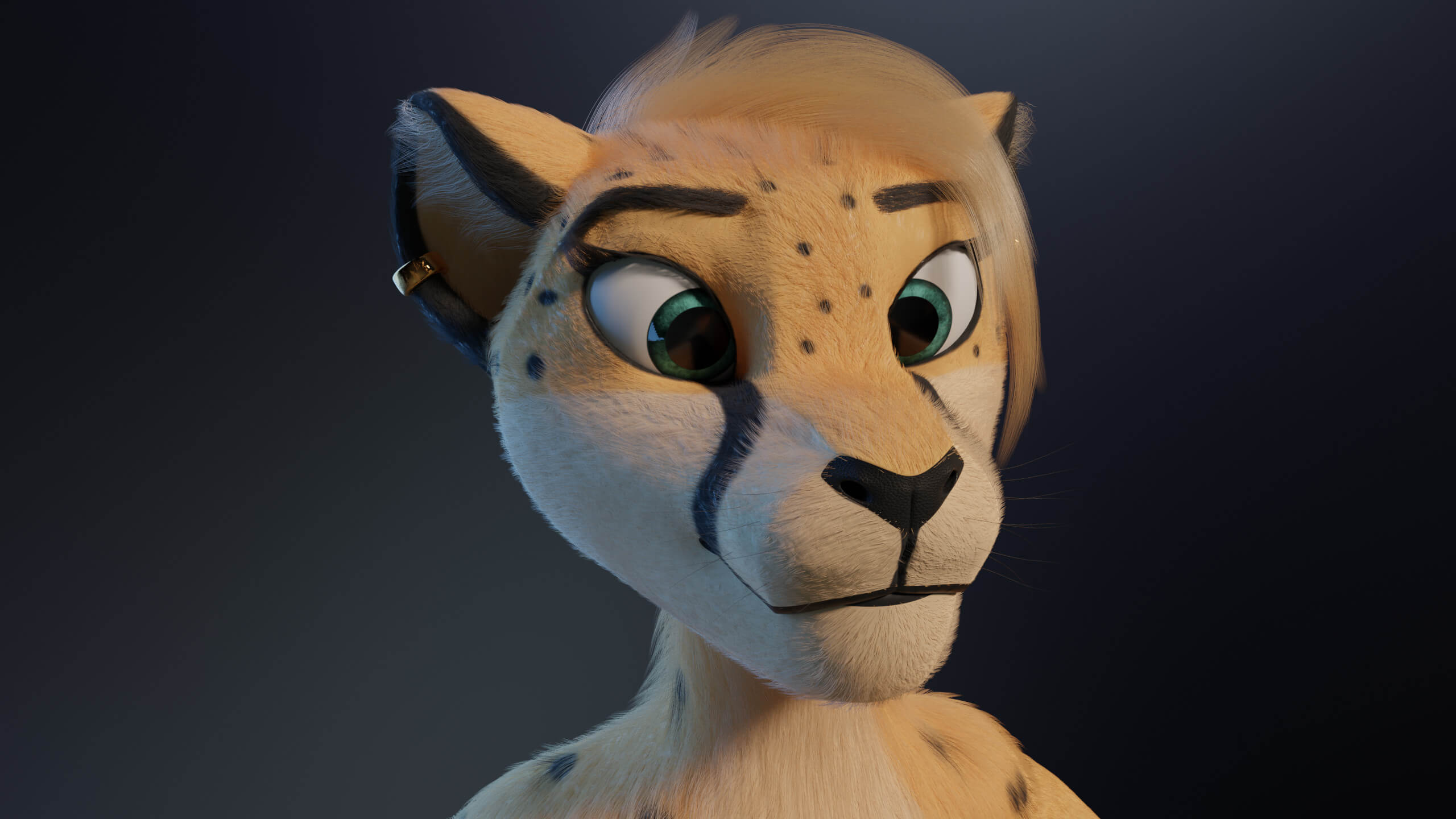 Hera Anthro Cheetah - 3D Model by CM Studios