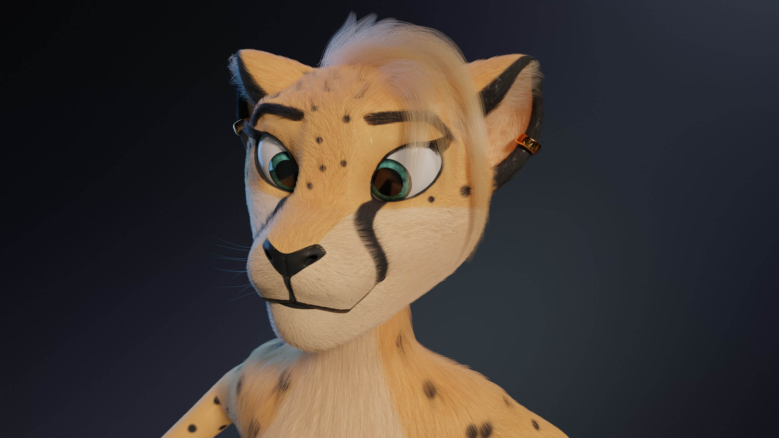 Hera Anthro Cheetah - 3D Model by CM Studios