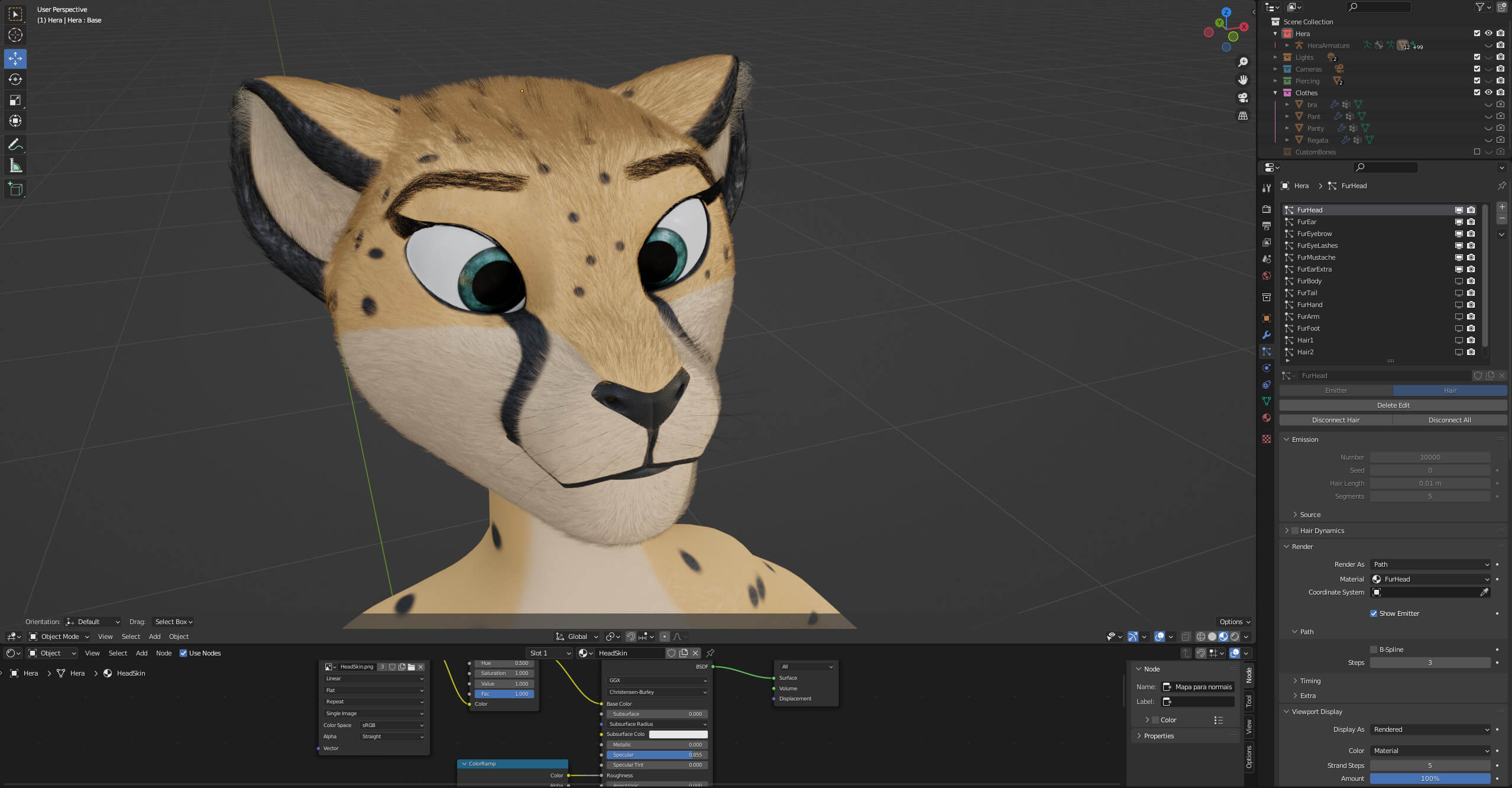 Hera Anthro Cheetah - 3D Model by CM Studios