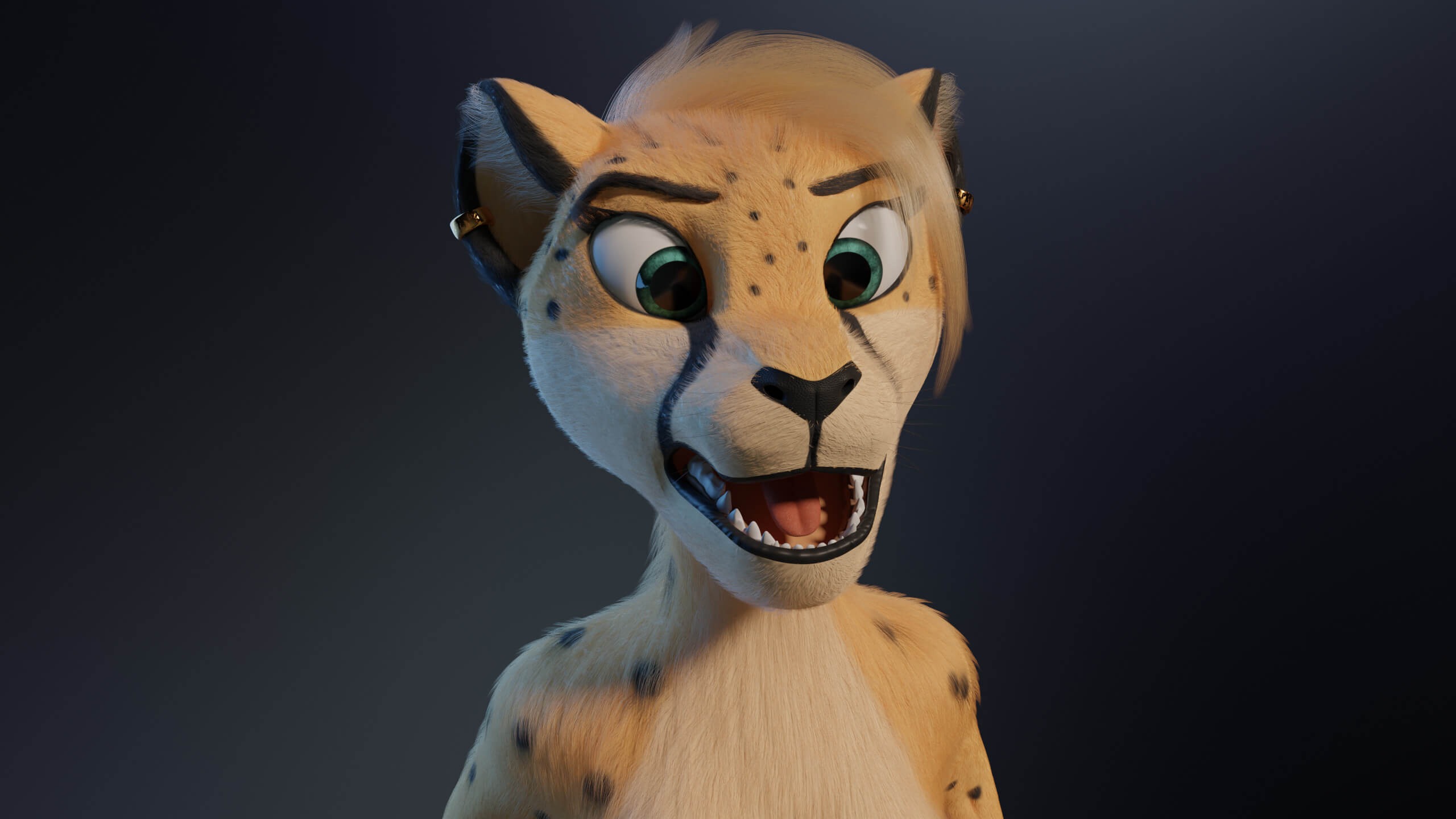 Hera Anthro Cheetah - 3D Model by CM Studios