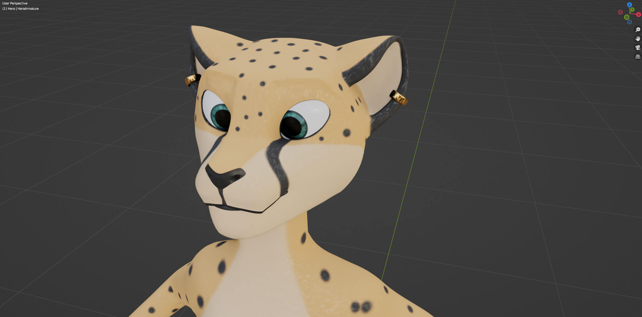 Hera Anthro Cheetah - 3D Model by CM Studios