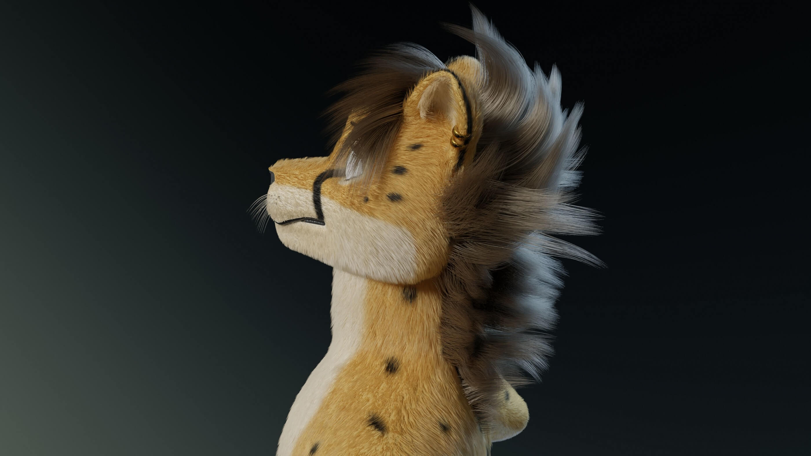 Jade Anthro Cheetah - 3D Model by CM Studios