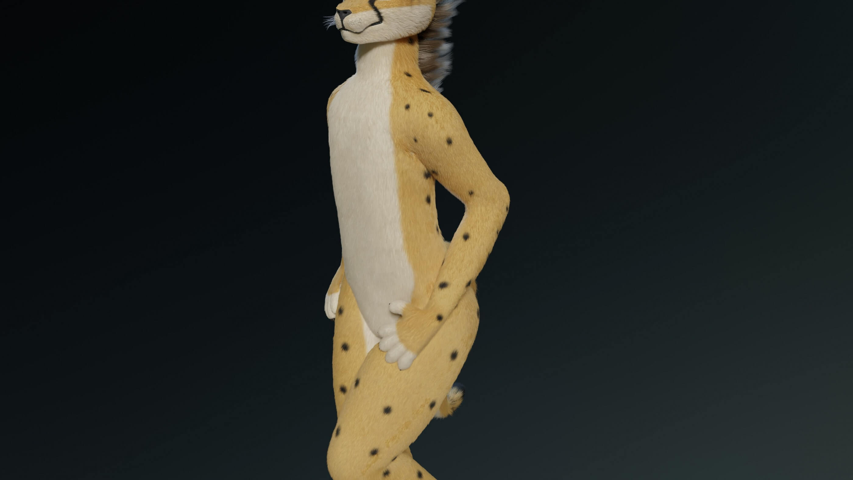 Jade Anthro Cheetah - 3D Model by CM Studios