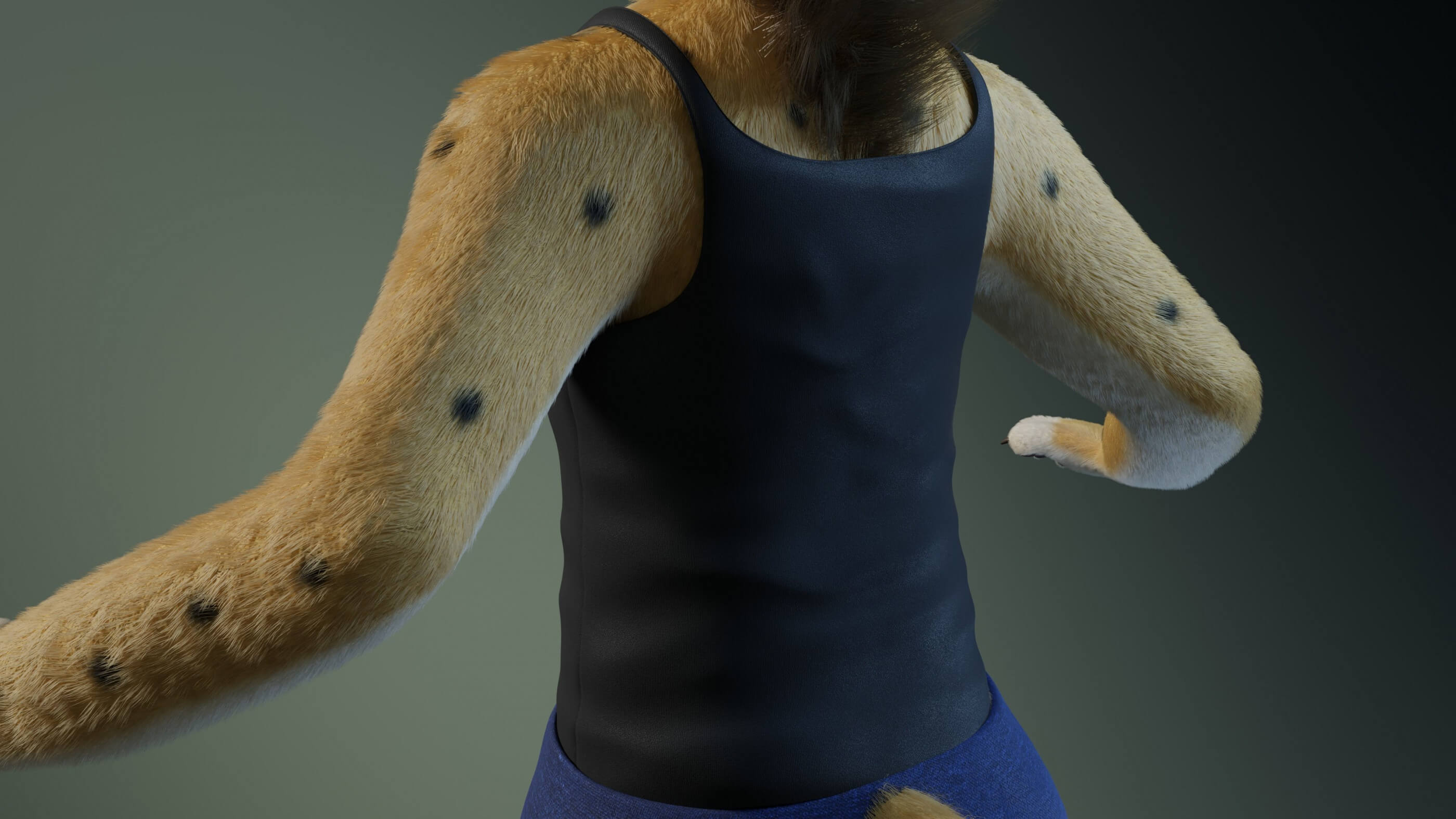 Jade Anthro Cheetah - 3D Model by CM Studios