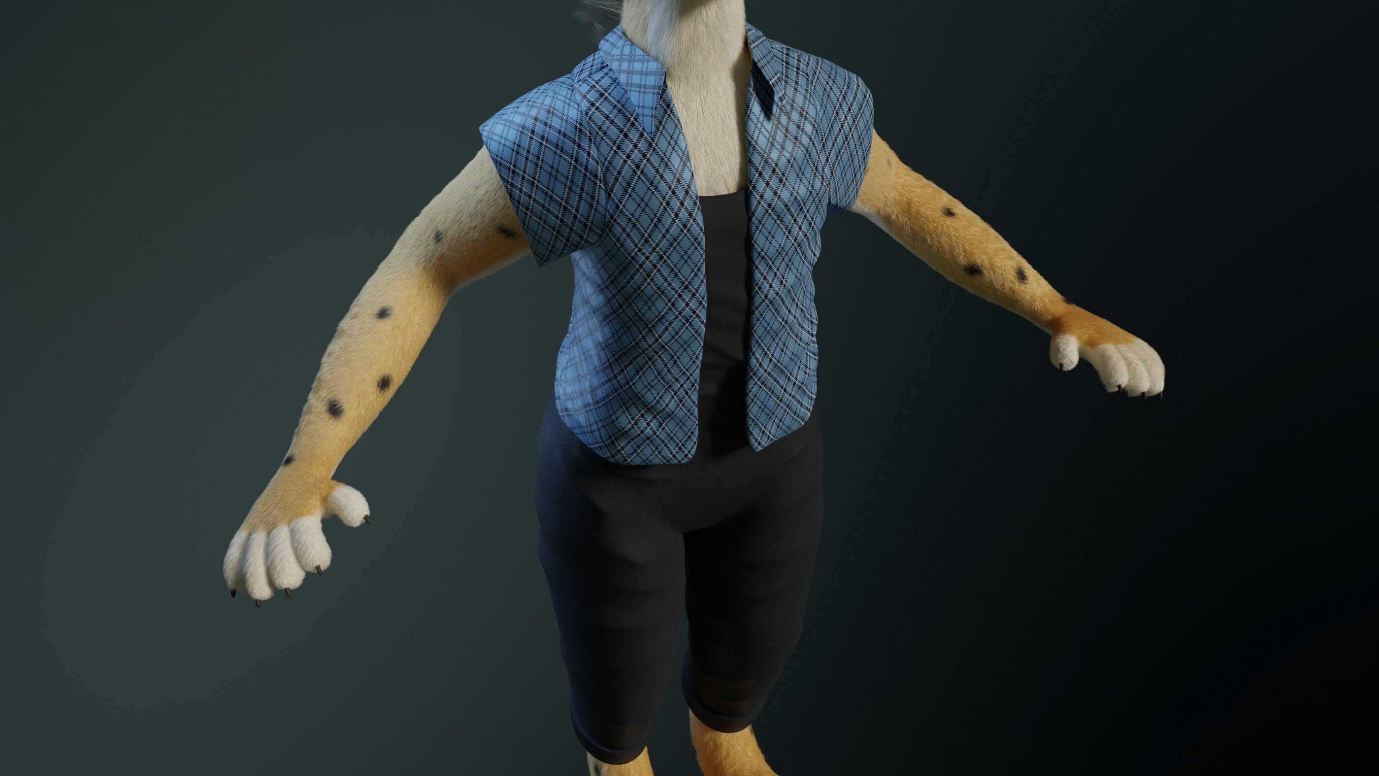 Jade Anthro Cheetah - 3D Model by CM Studios