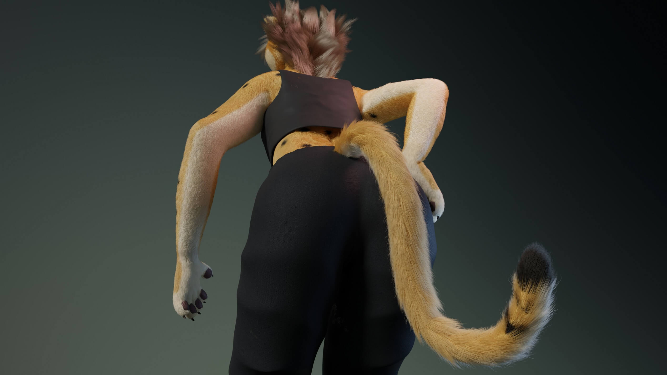Jade Anthro Cheetah - 3D Model by CM Studios