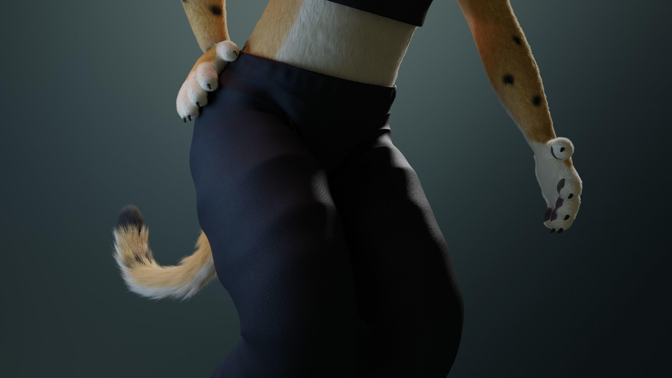 Jade Anthro Cheetah - 3D Model by CM Studios