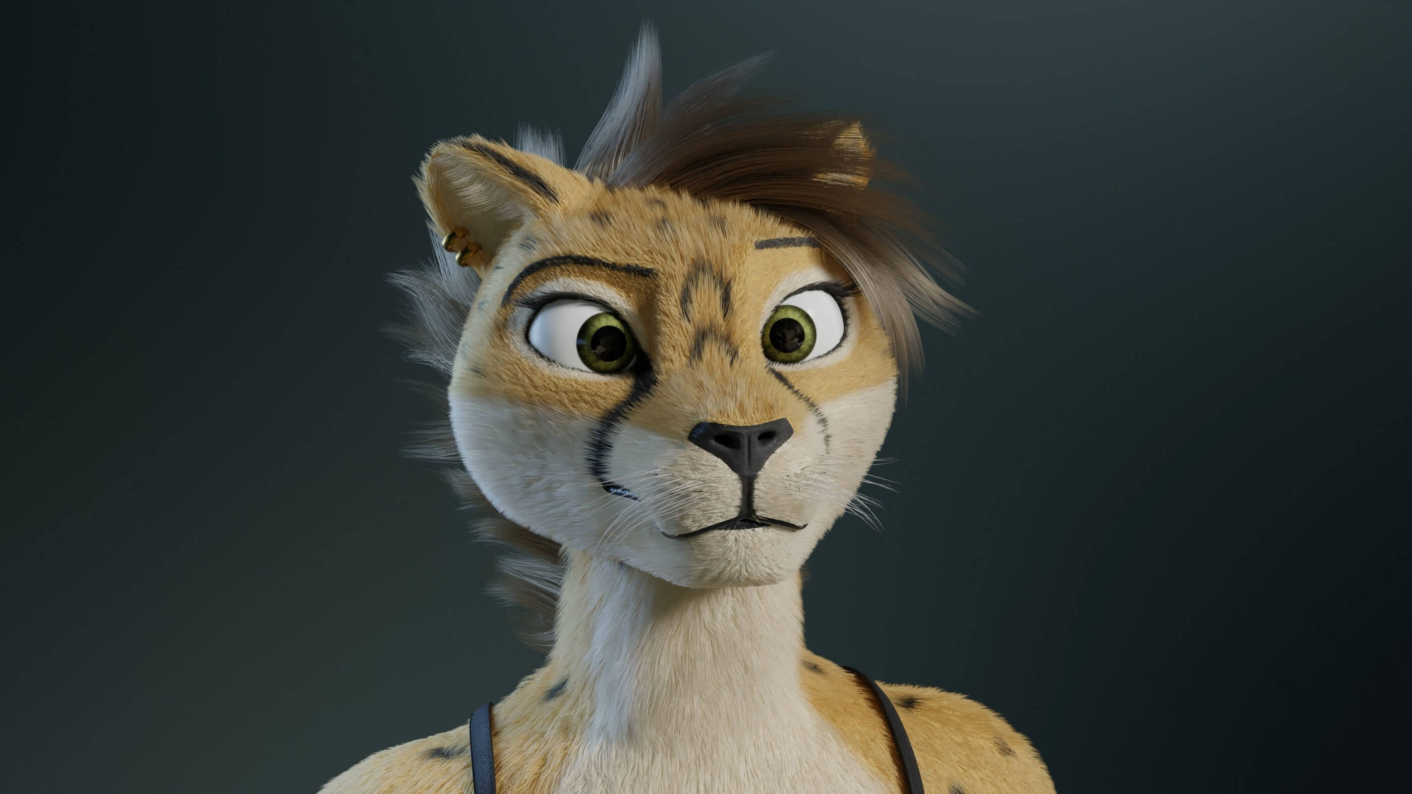 Jade Anthro Cheetah - 3D Model by CM Studios
