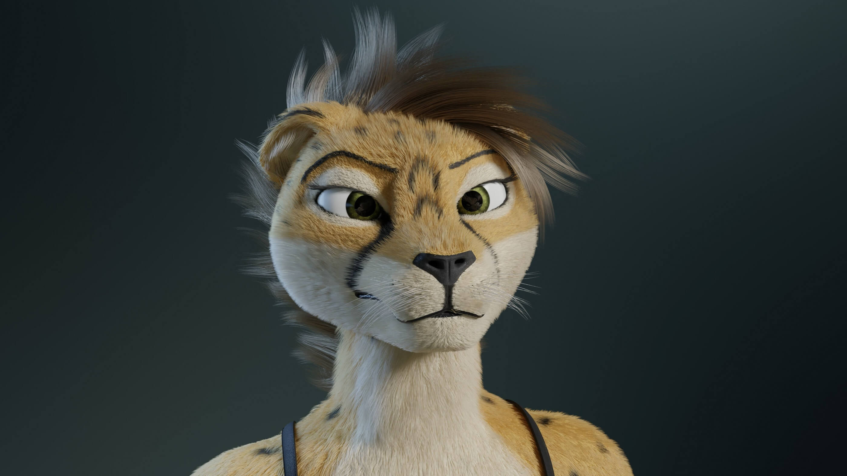 Jade Anthro Cheetah - 3D Model by CM Studios