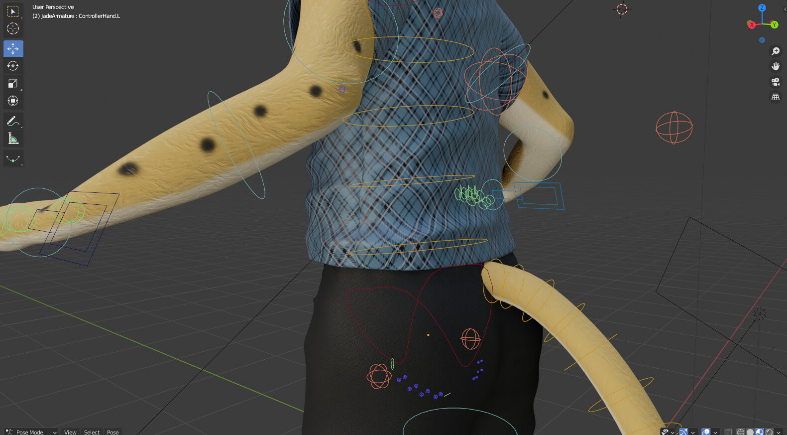 Jade Anthro Cheetah - 3D Model by CM Studios