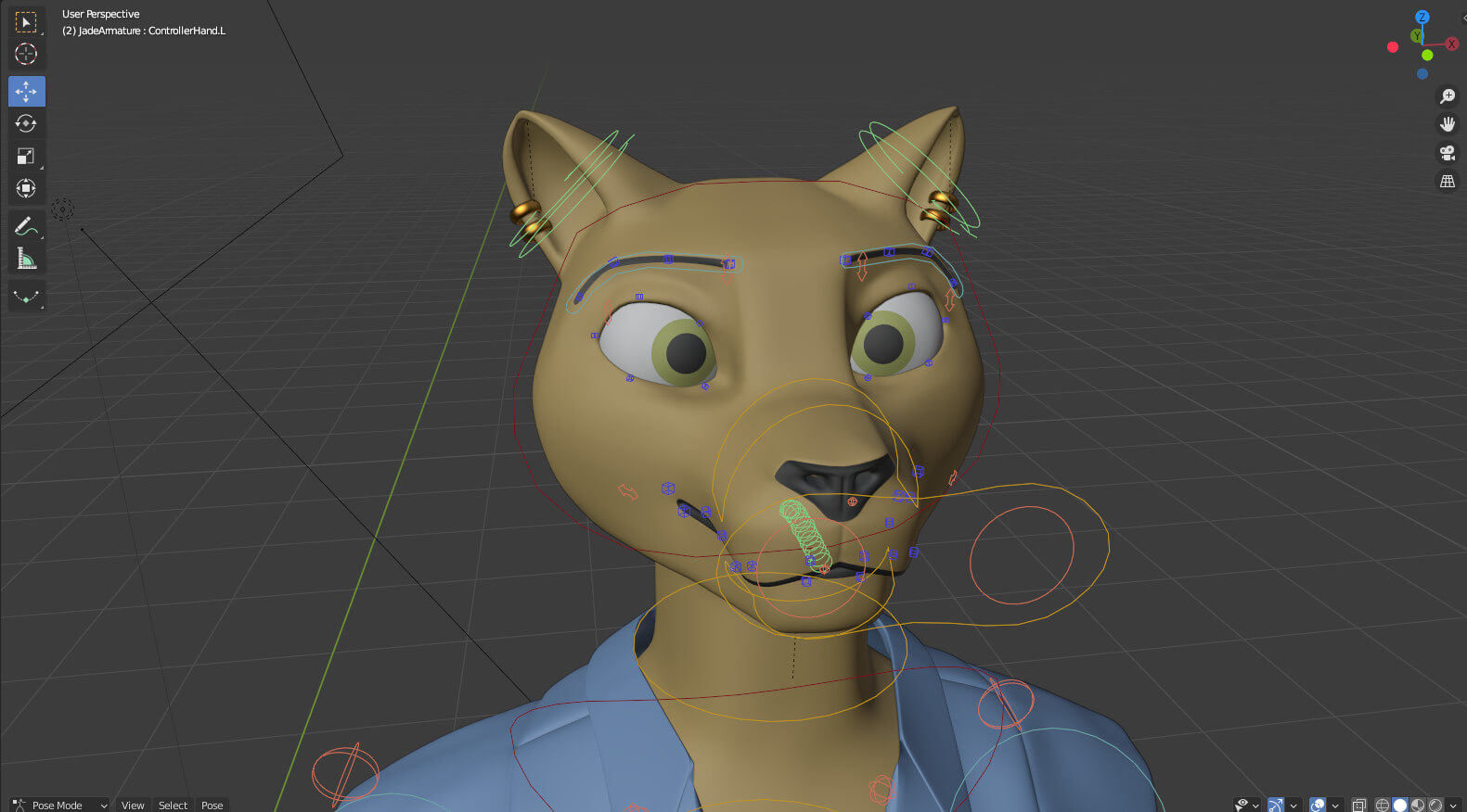 Jade Anthro Cheetah - 3D Model by CM Studios