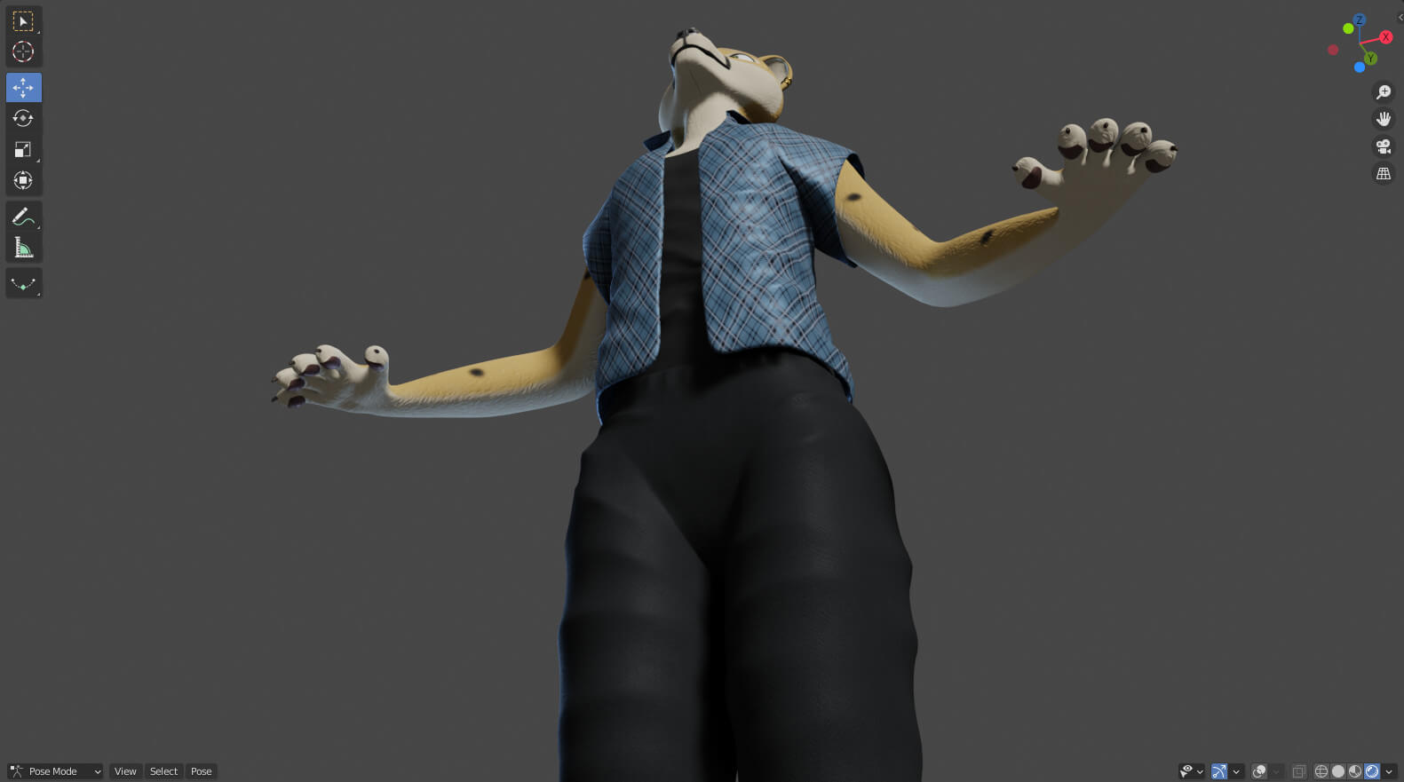 Jade Anthro Cheetah - 3D Model by CM Studios