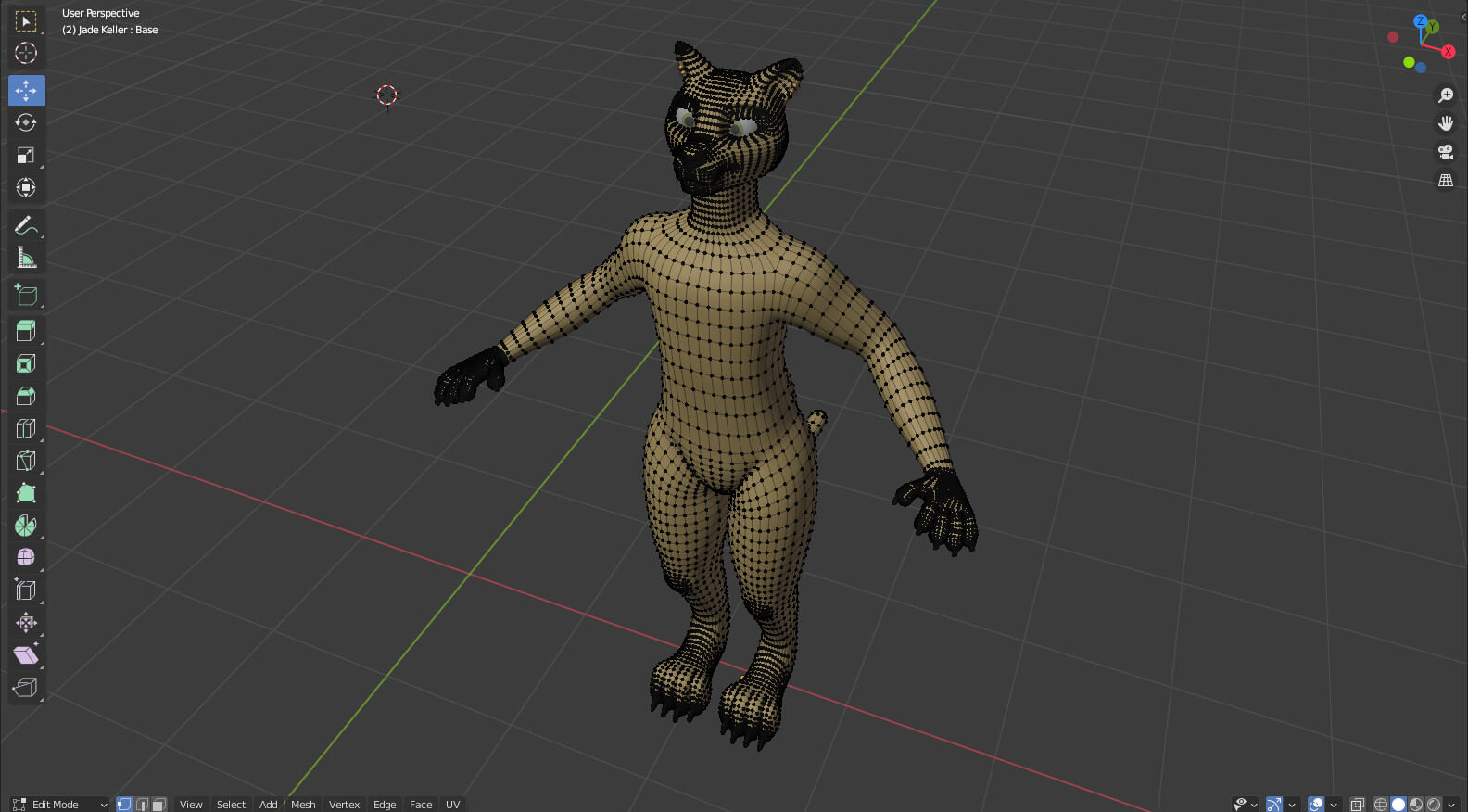 Jade Anthro Cheetah - 3D Model by CM Studios