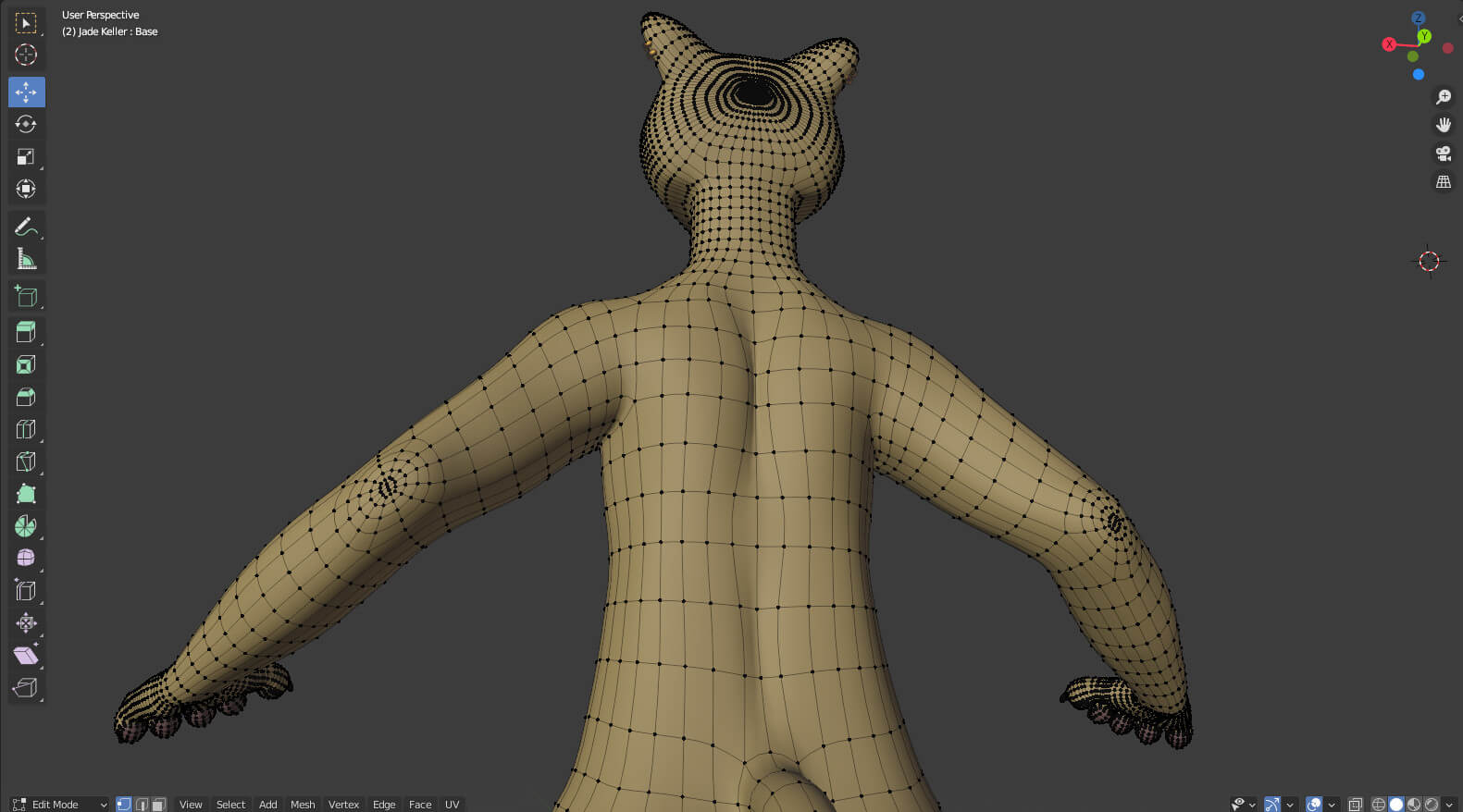 Jade Anthro Cheetah - 3D Model by CM Studios