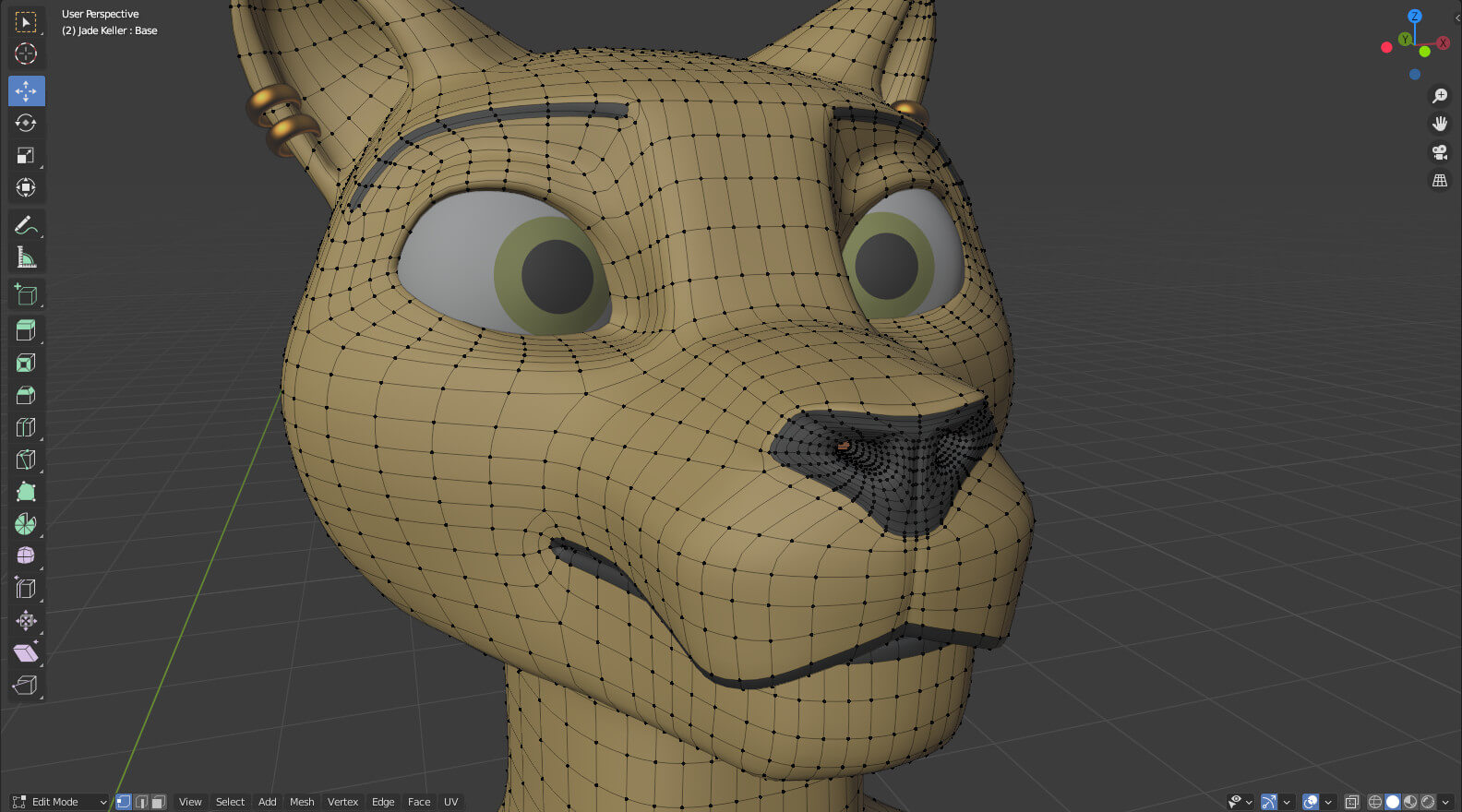 Jade Anthro Cheetah - 3D Model by CM Studios