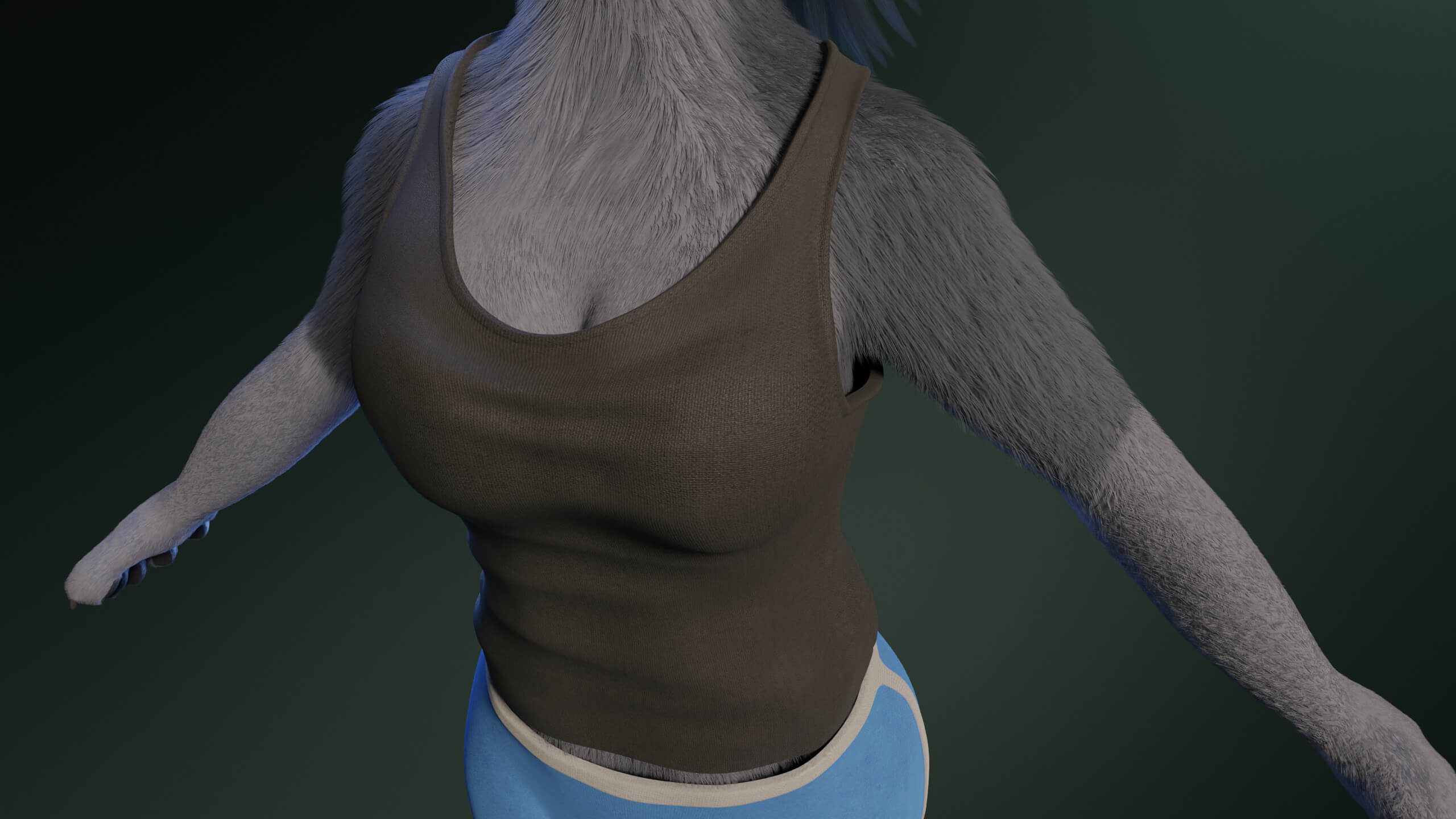 Jennifer Anthro Wolf - 3D Model by CM Studios