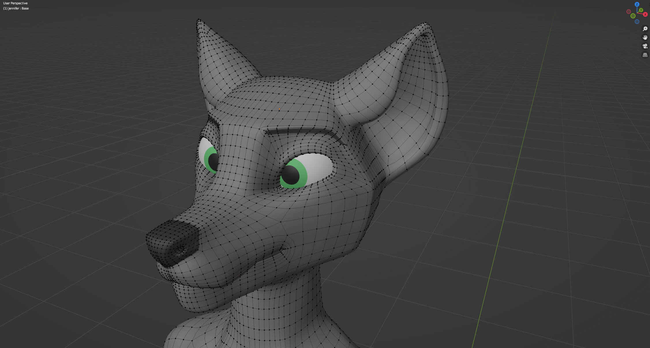 Jennifer Anthro Wolf - 3D Model by CM Studios