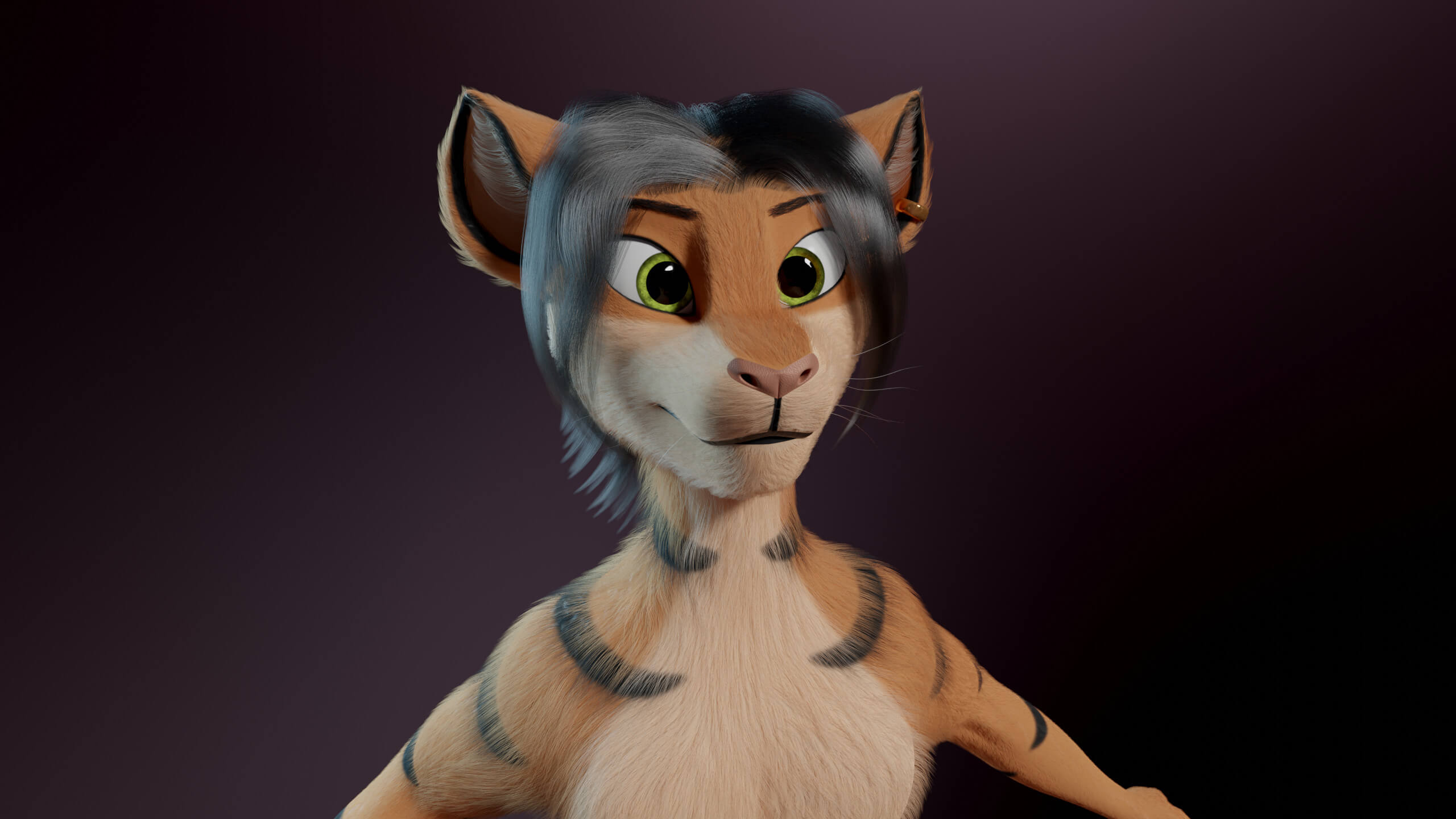 John Anthro Tiger - 3D Model by CM Studios