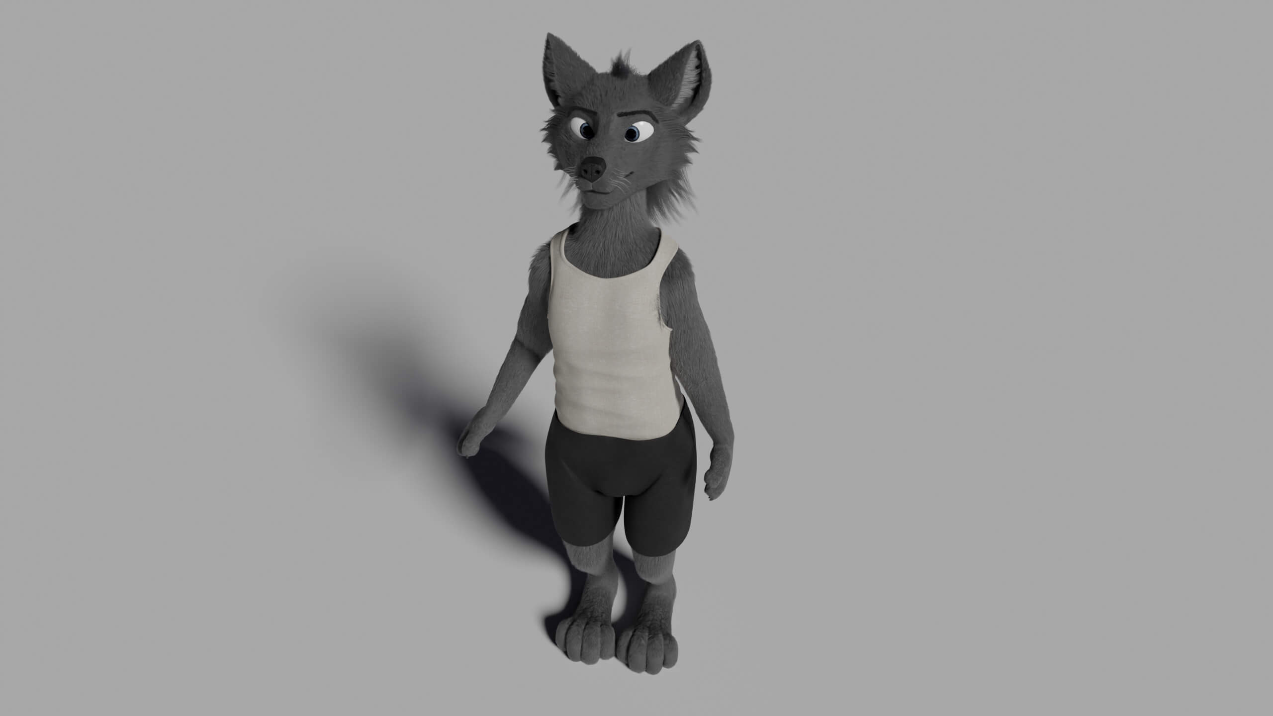 Jonny Anthro Wolf - 3D Model by CM Studios