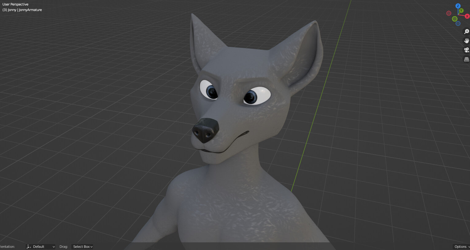 Jonny Anthro Wolf - 3D Model by CM Studios