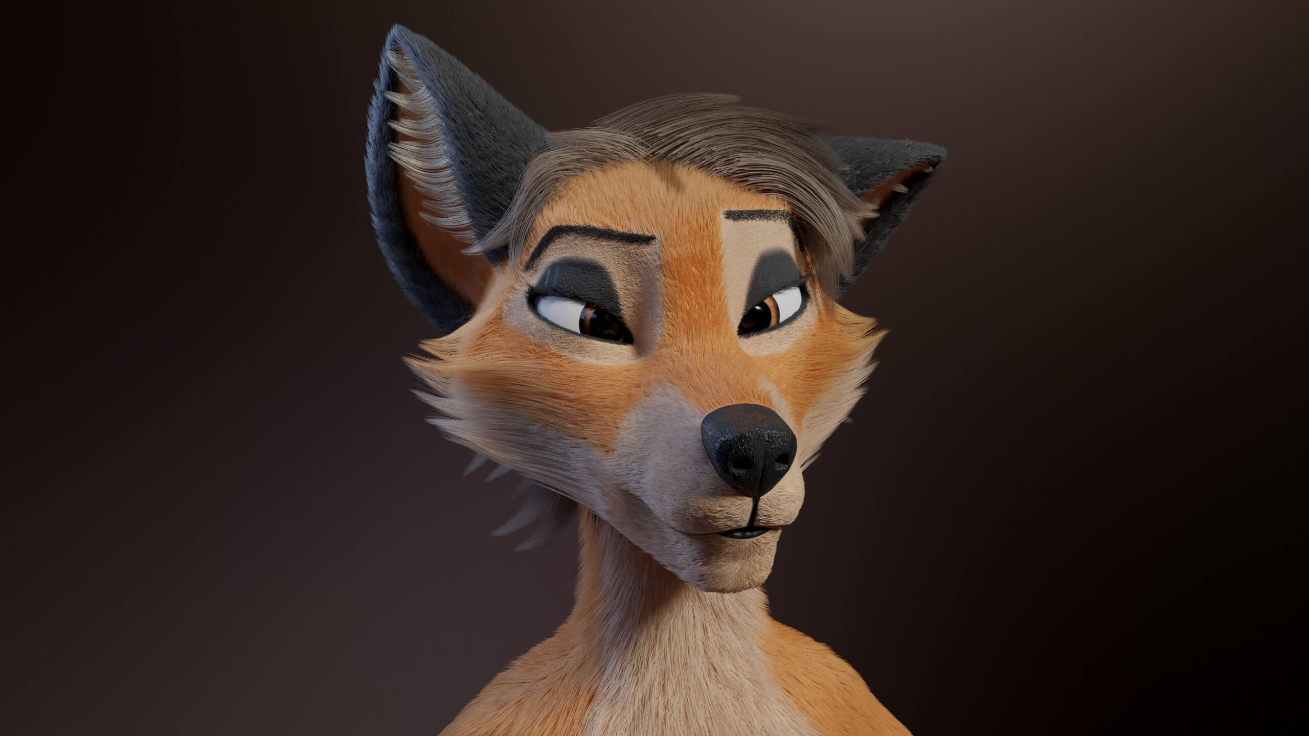 Jully Anthro Fox - 3D Model by CM Studios