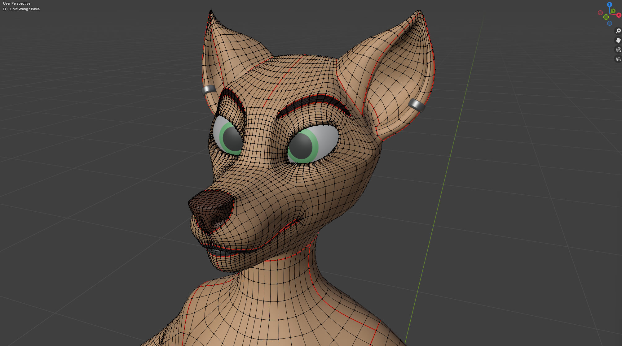 Junie Anthro Fox - 3D Model by CM Studios