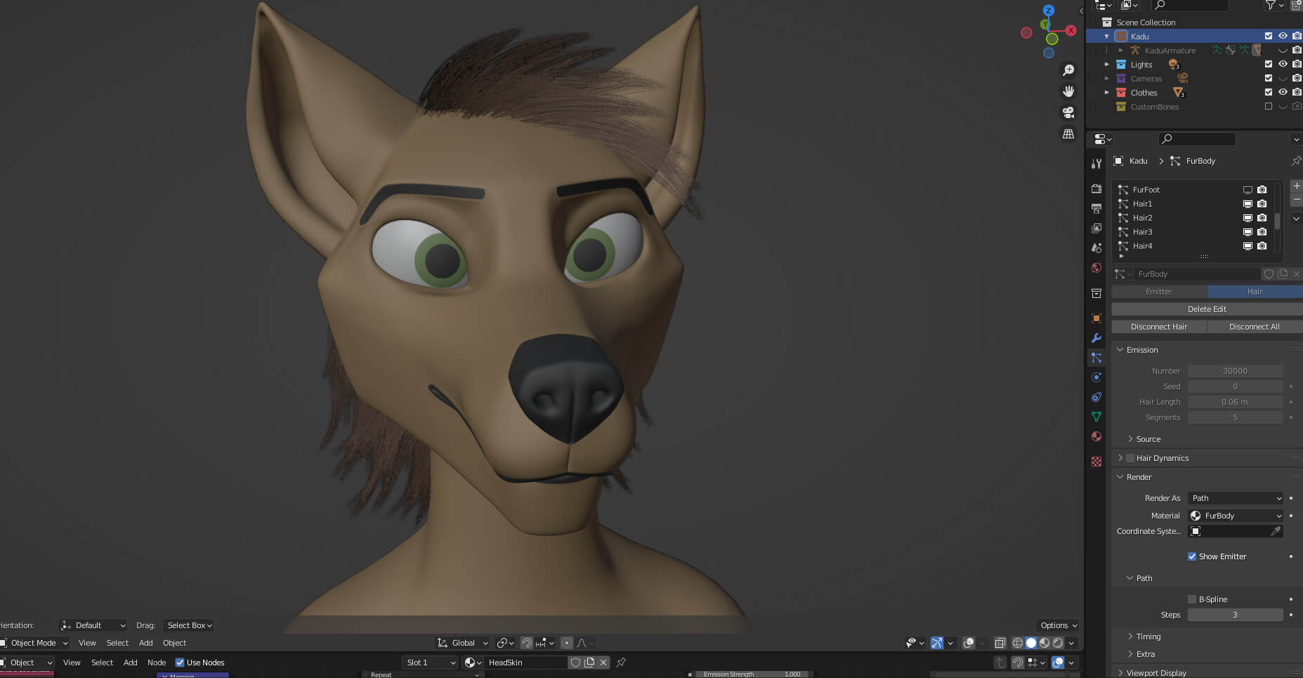 Kadu Anthro Wolf - 3D Model by CM Studios