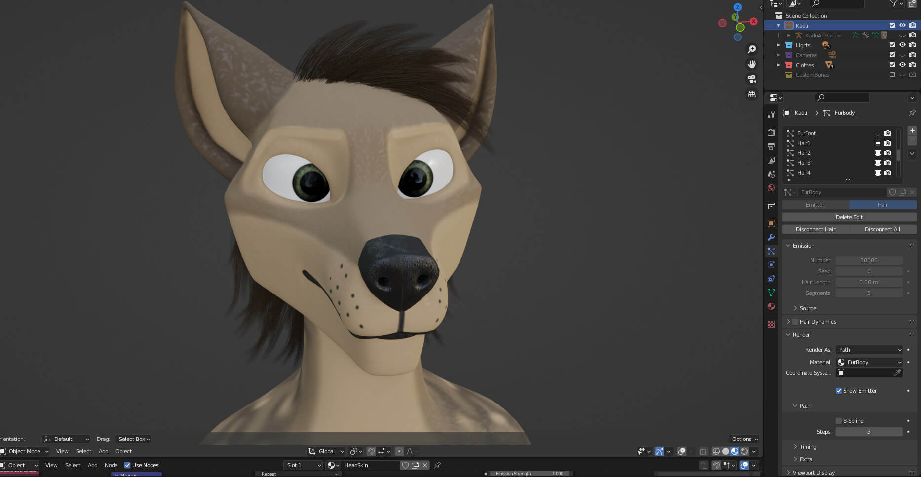 Kadu Anthro Wolf - 3D Model by CM Studios