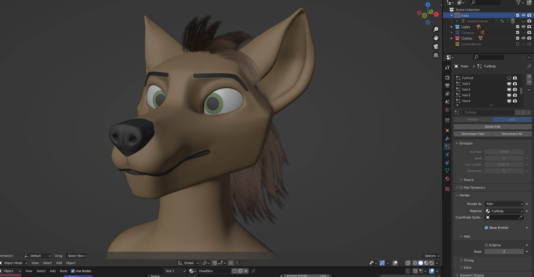 Kadu Anthro Wolf - 3D Model by CM Studios