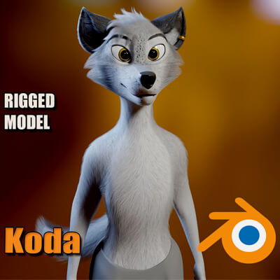 Koda Anthro Wolf - 3D Model by CM Studios