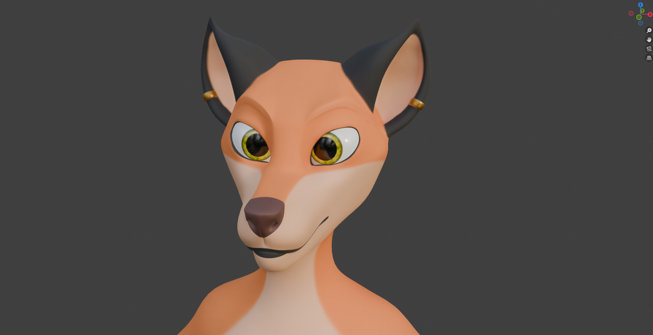 Luna Anthro Fox - 3D Model by CM Studios