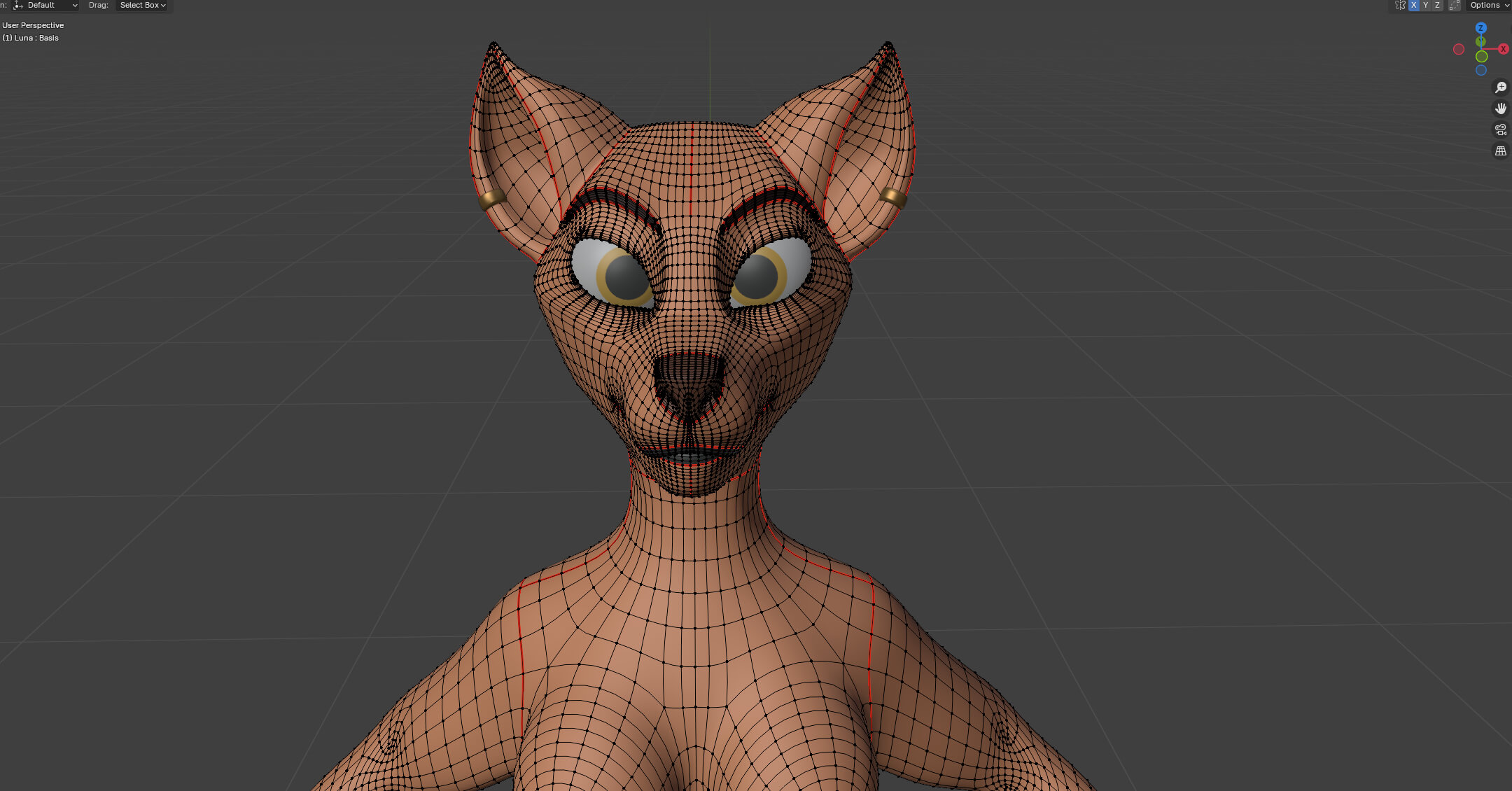 Luna Anthro Fox - 3D Model by CM Studios