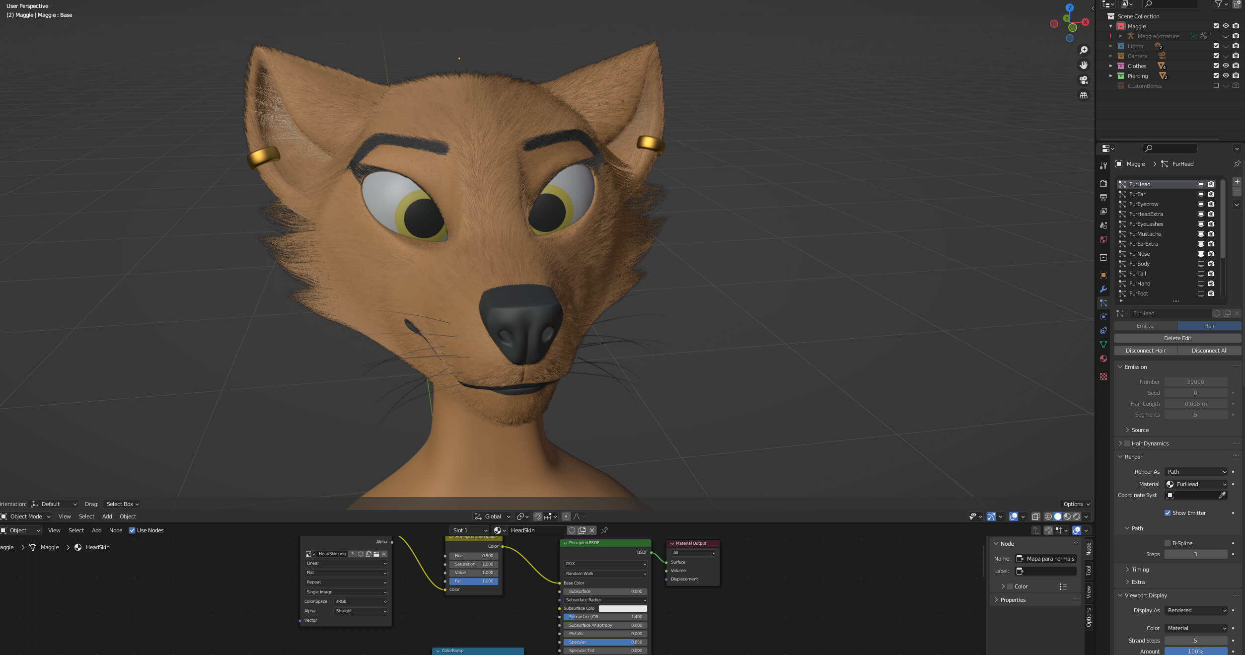 Maggie Anthro Dingo - 3D Model by CM Studios