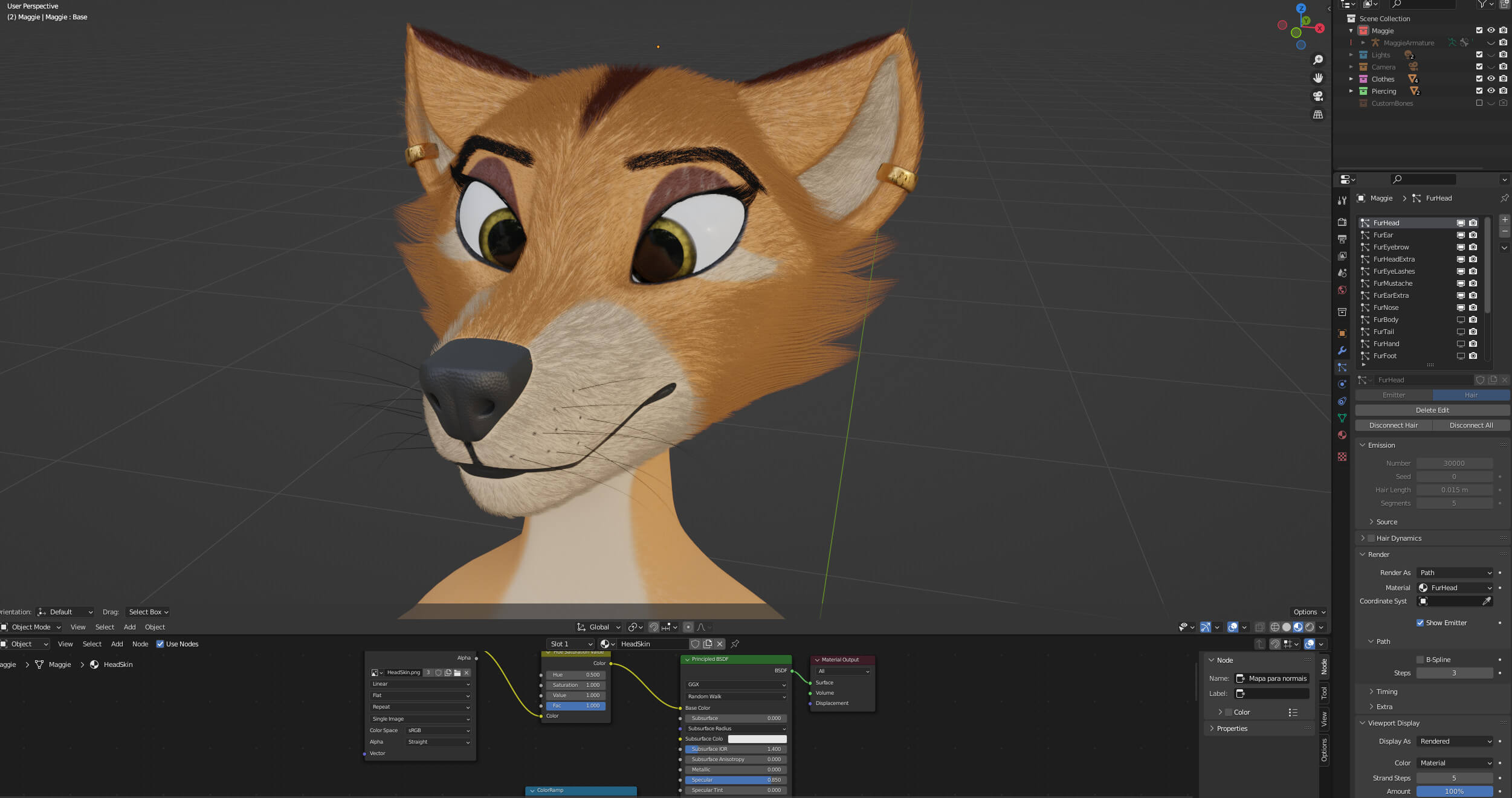 Maggie Anthro Dingo - 3D Model by CM Studios