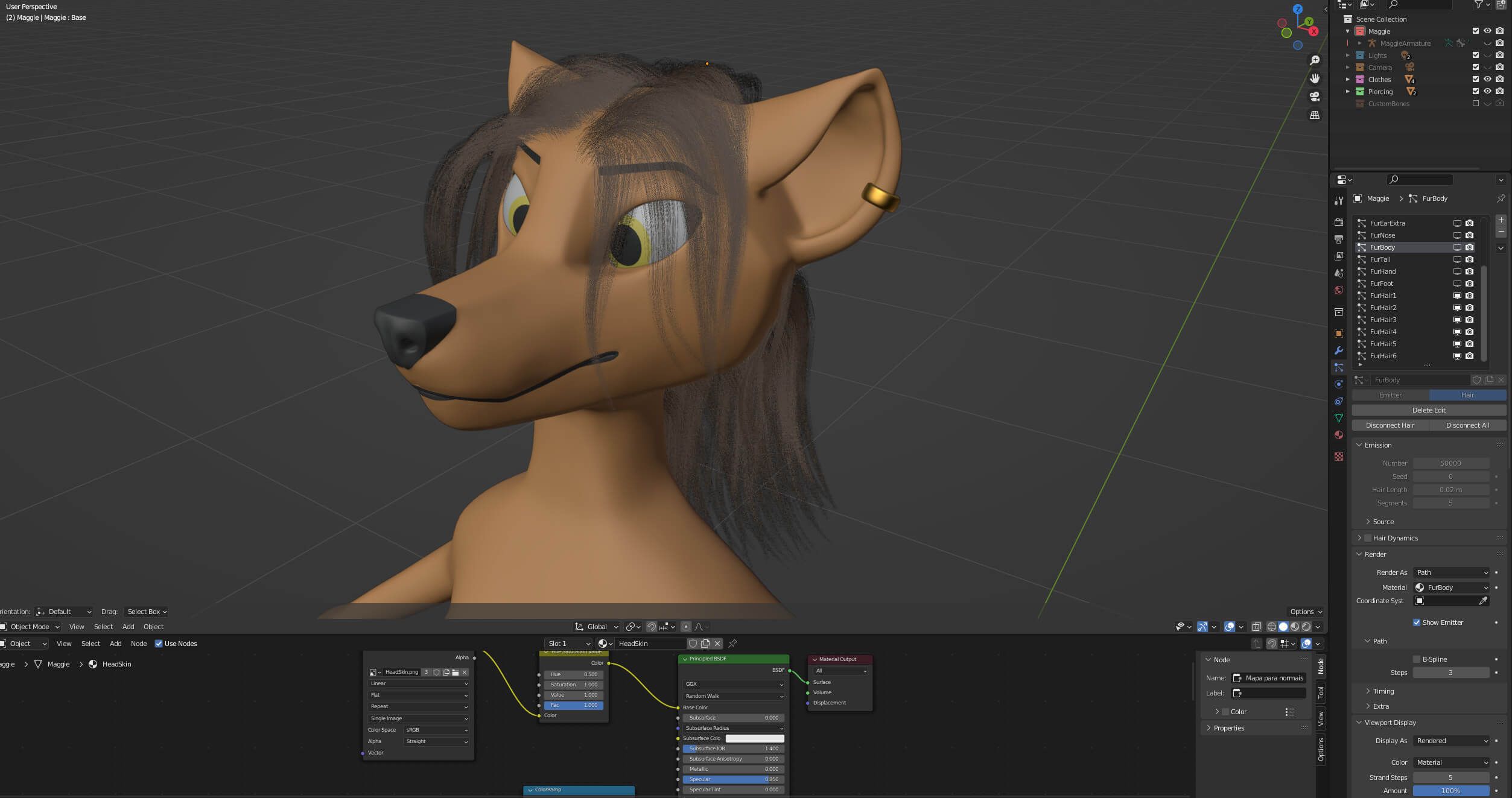 Maggie Anthro Dingo - 3D Model by CM Studios