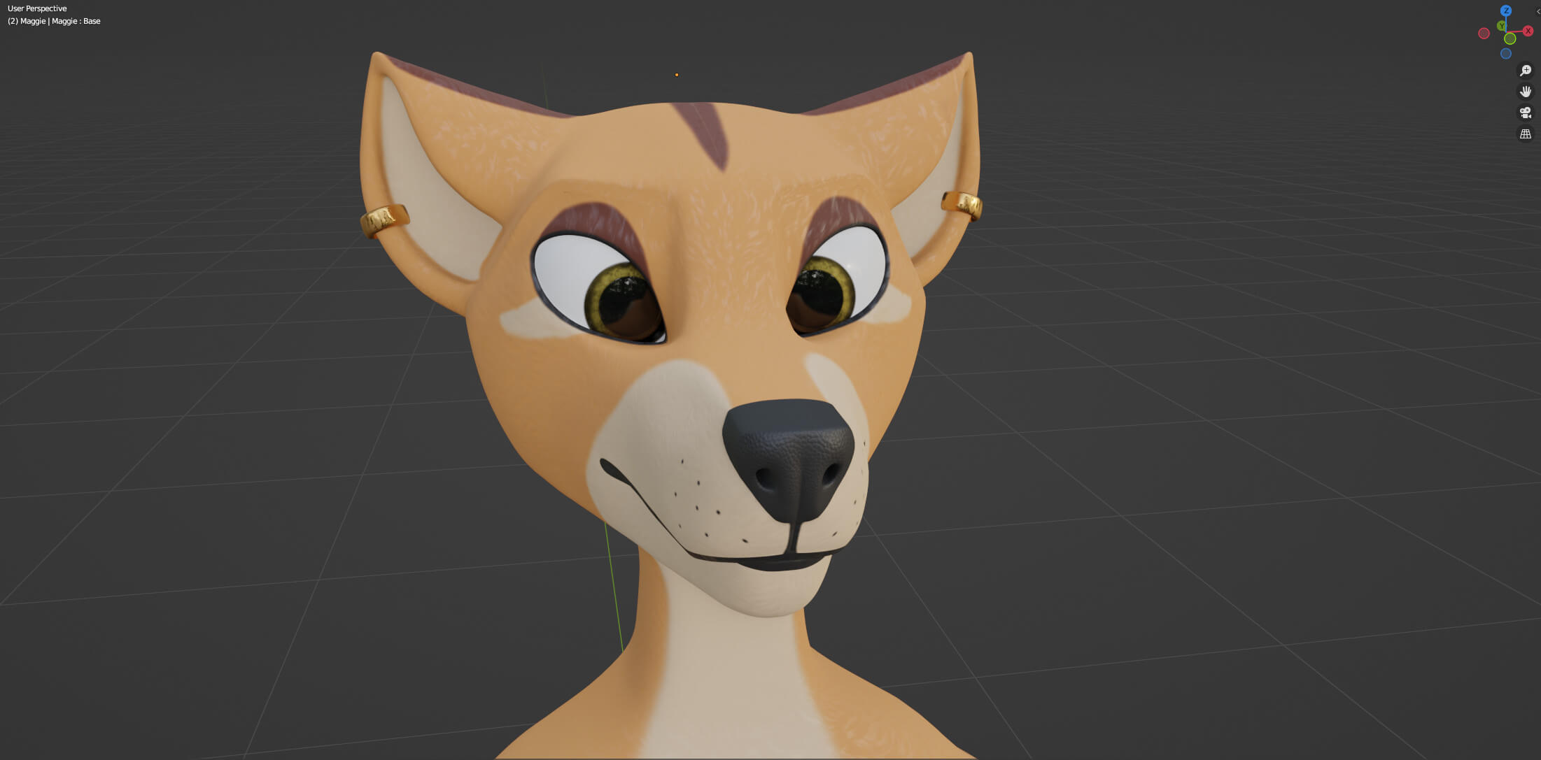 Maggie Anthro Dingo - 3D Model by CM Studios