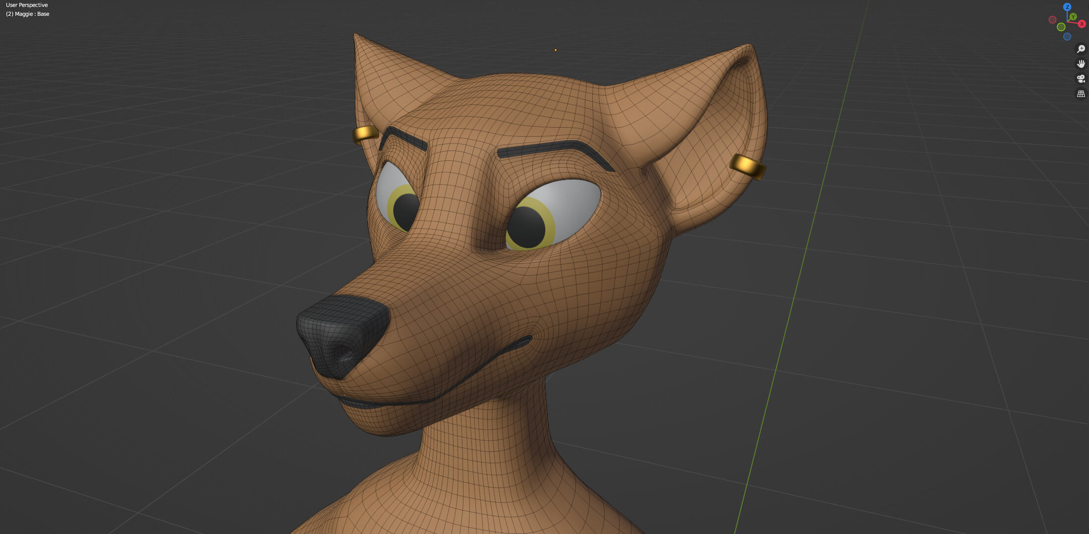 Maggie Anthro Dingo - 3D Model by CM Studios
