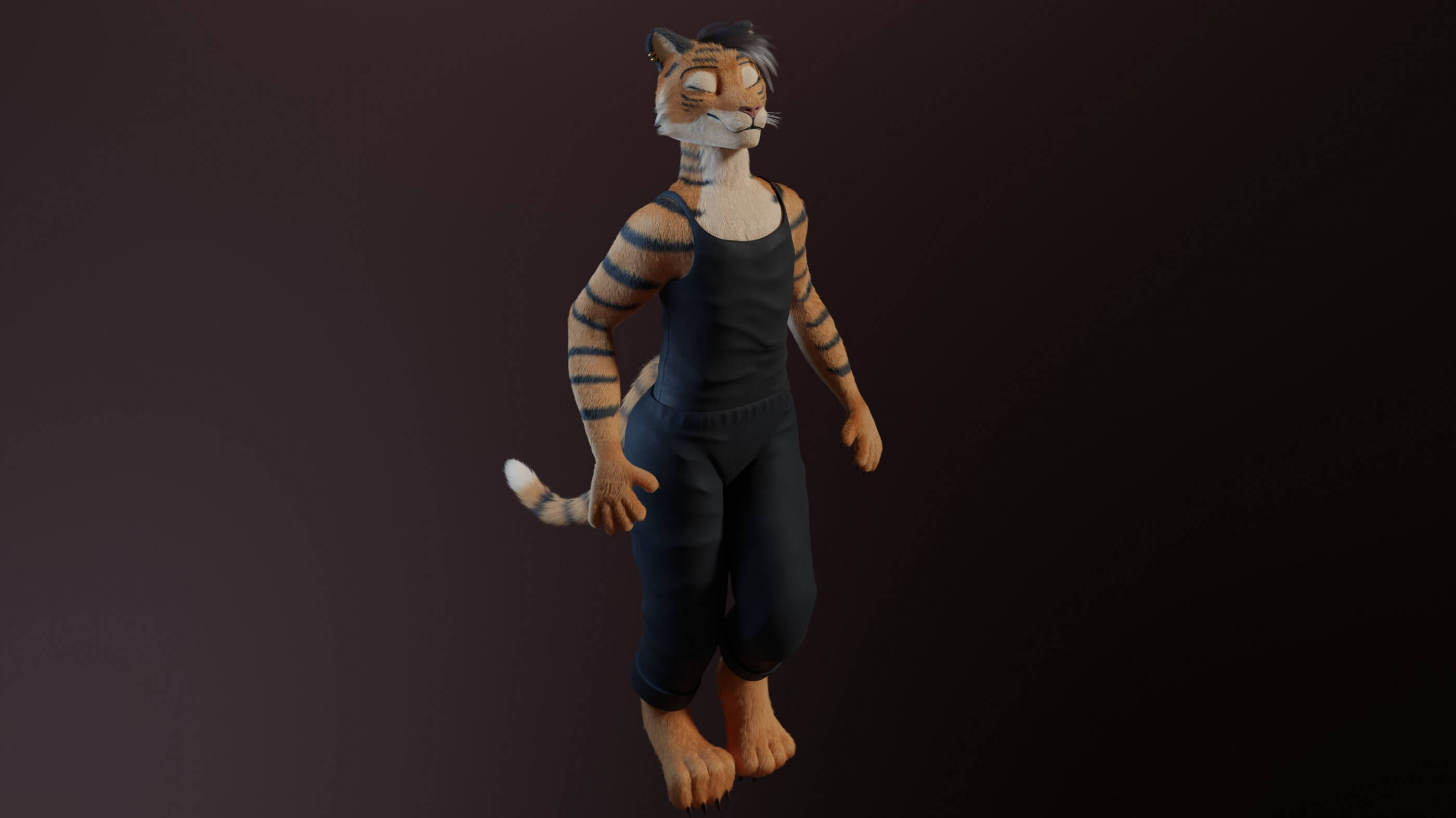 Morgana Anthro Tiger - 3D Model by CM Studios