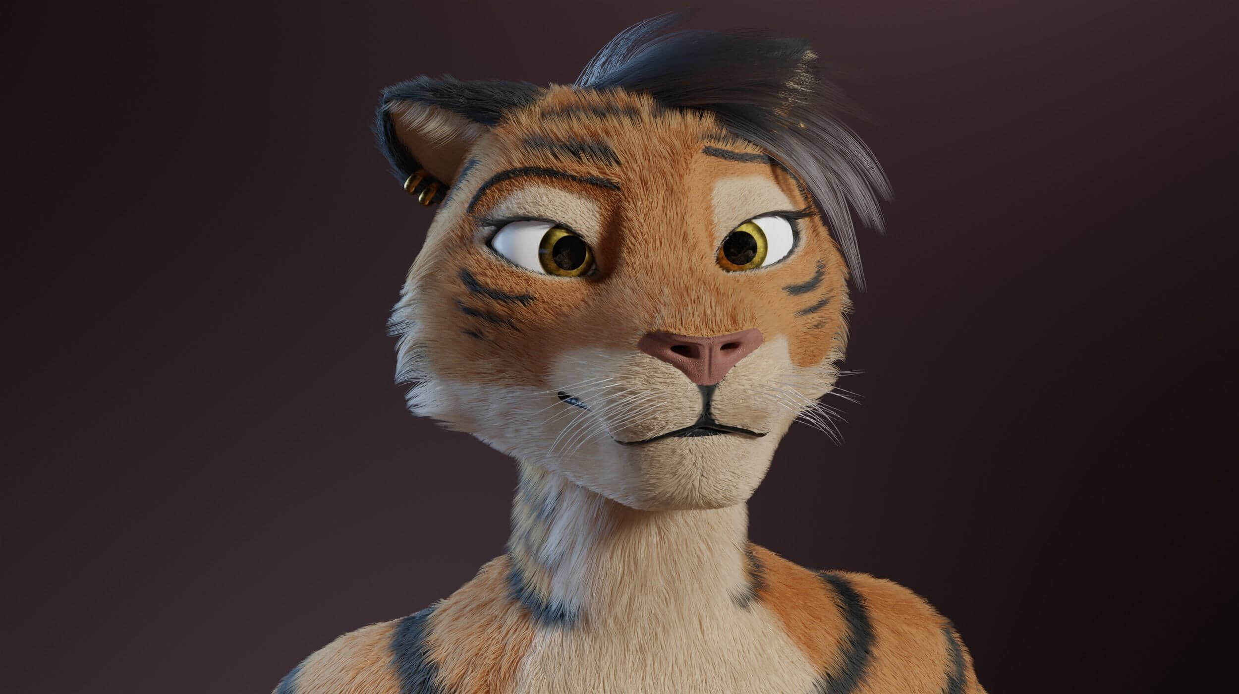 Morgana Anthro Tiger - 3D Model by CM Studios