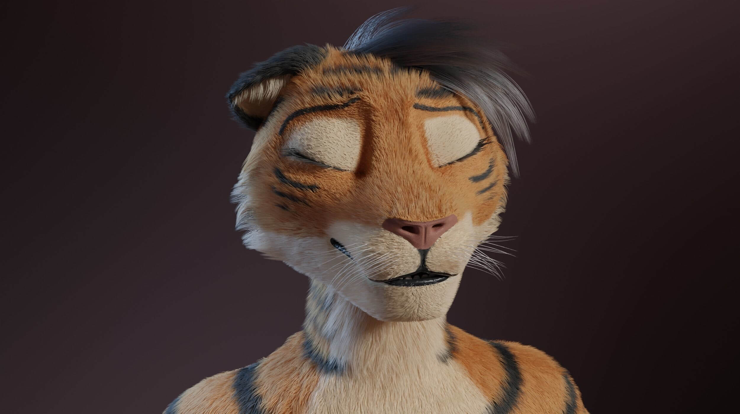 Morgana Anthro Tiger - 3D Model by CM Studios